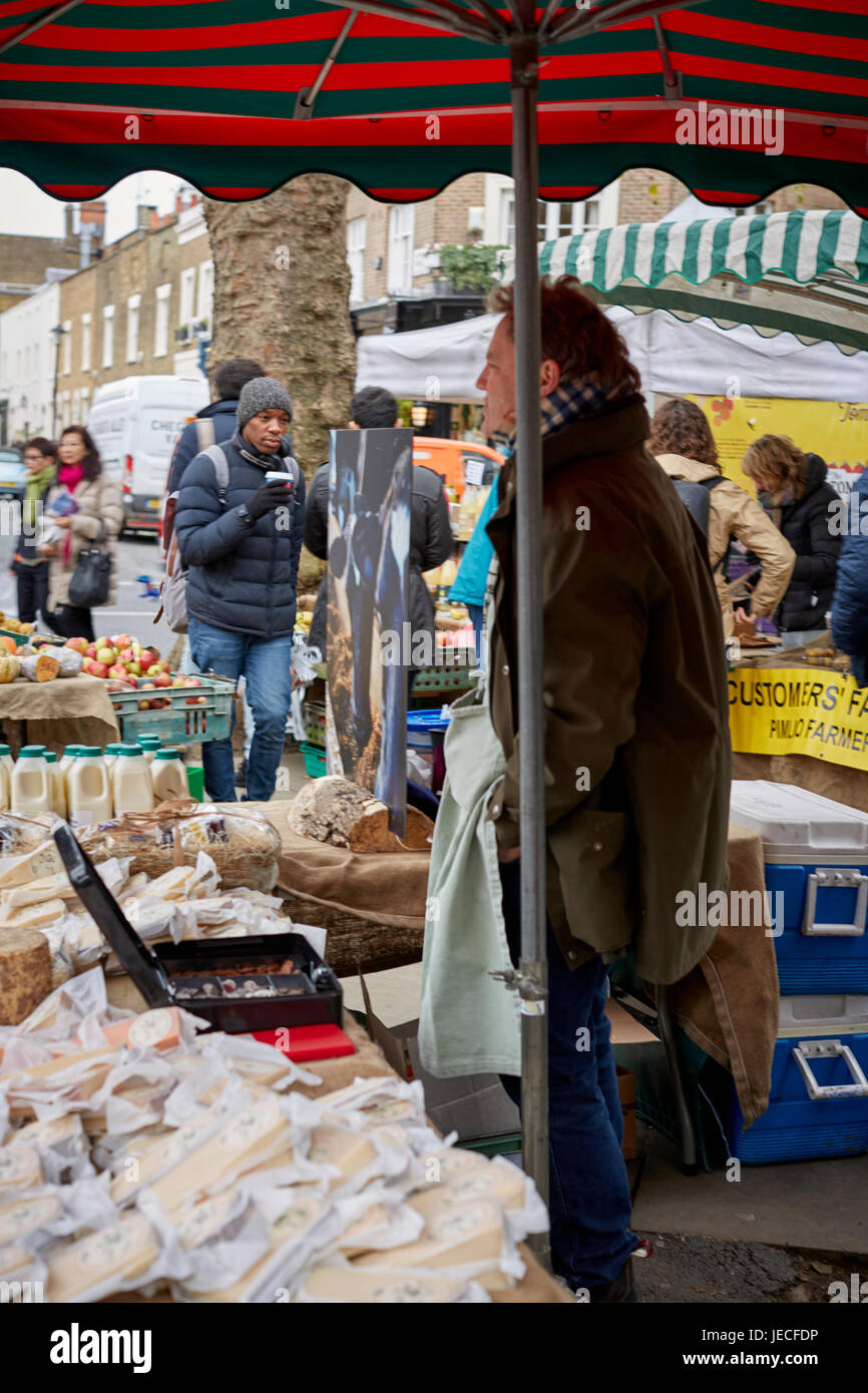 Farmers Market in Orange Square, London, UK Stock Photo - Alamy