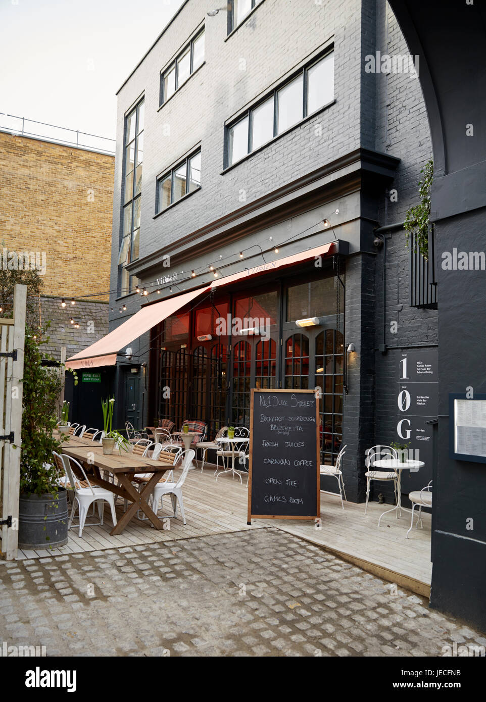 No 1 Duke St Cafe, London, UK Stock Photo - Alamy