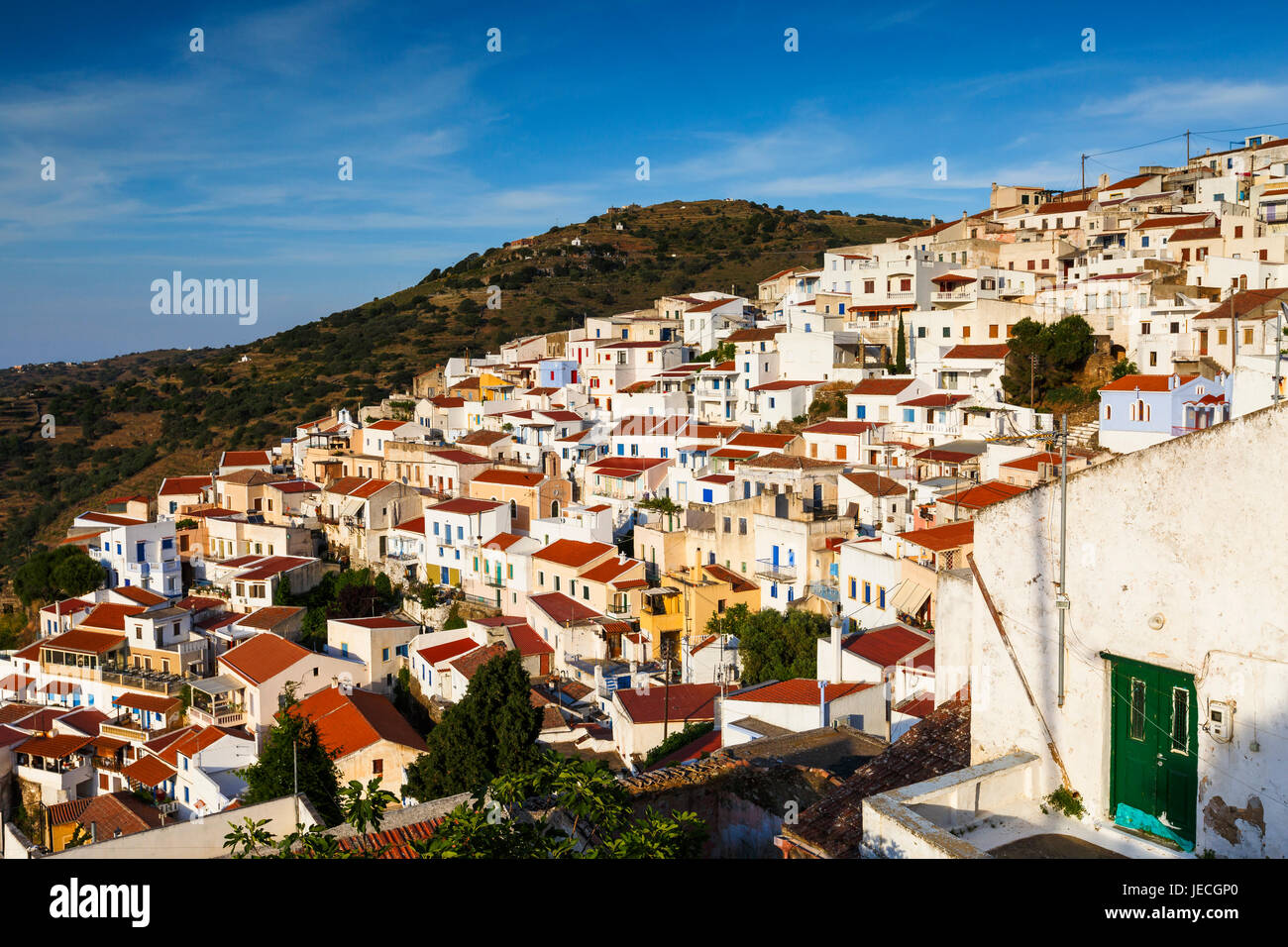 View of Ioulida village on Kea island in Greece Stock Photo - Alamy