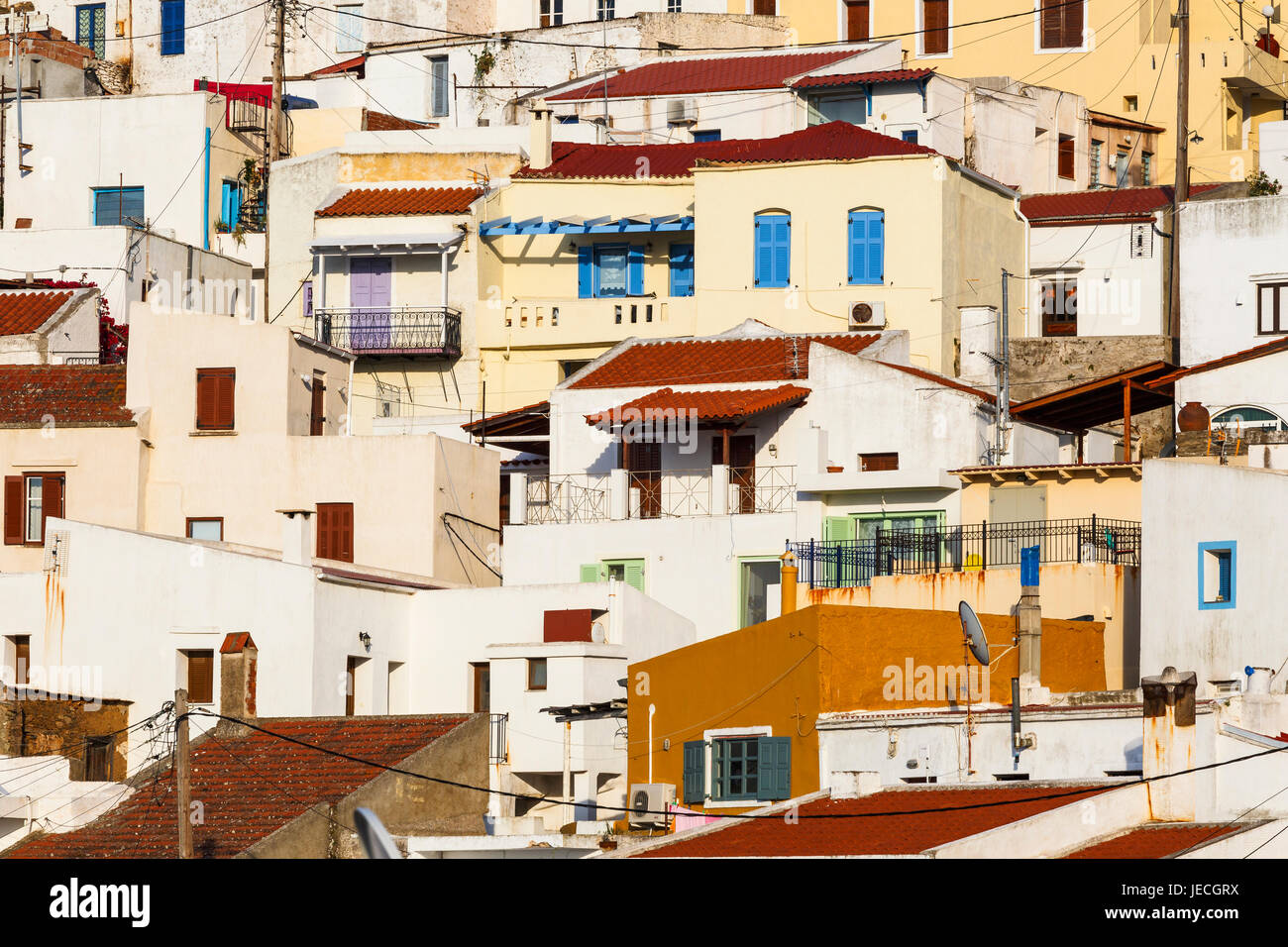 View of Ioulida village on Kea island in Greece Stock Photo - Alamy