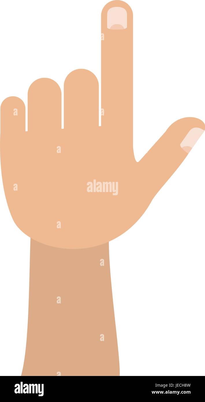 colorful silhouette image of left hand gesture Stock Vector Image & Art ...