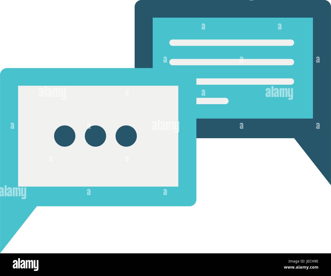 colorful silhouette image of rectangle speech dialogues with suspension ...