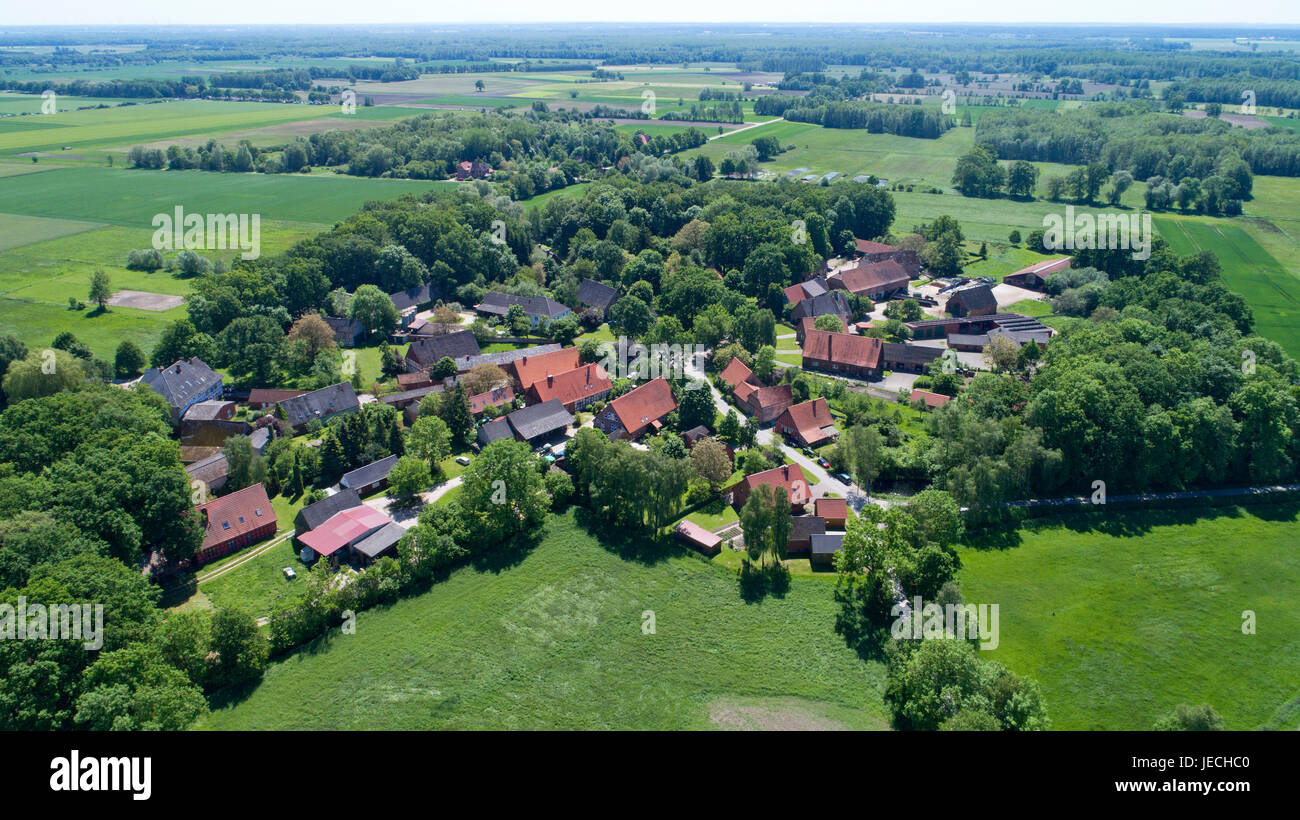 Rundling Schreyahn, Wendland, Lower Saxony, Germany Stock Photo - Alamy