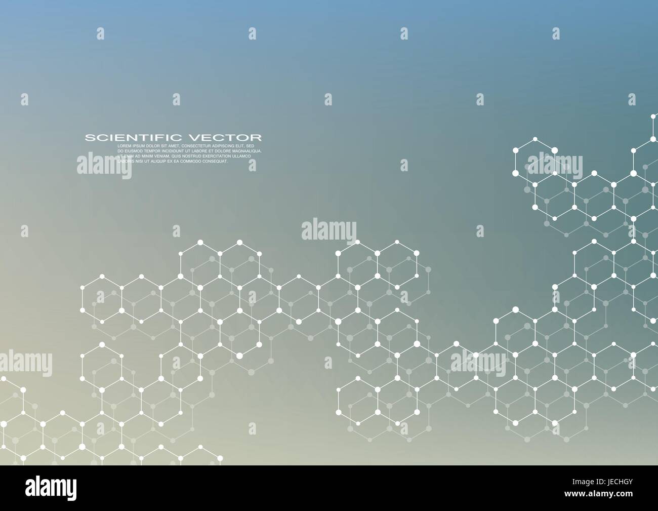 Hexagonal structure molecule dna of neurons system, genetic and ...