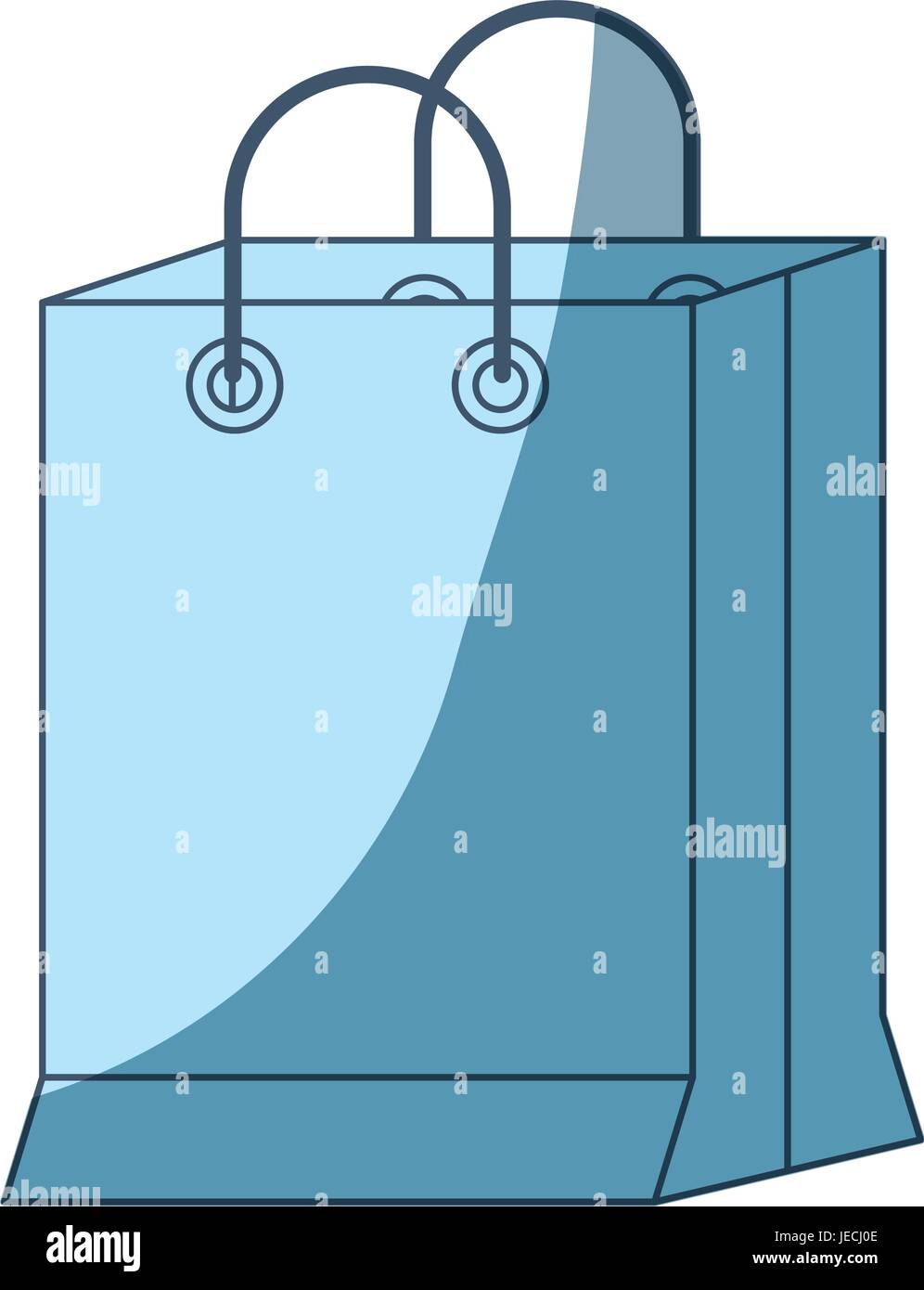 blue shading silhouette of shopping bag Stock Vector Image & Art - Alamy