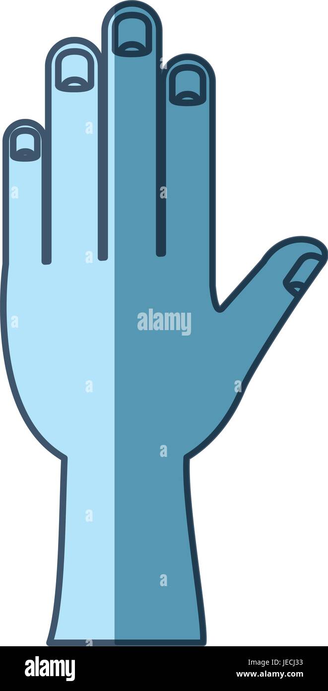 blue shading silhouette of left hand Stock Vector Image & Art - Alamy