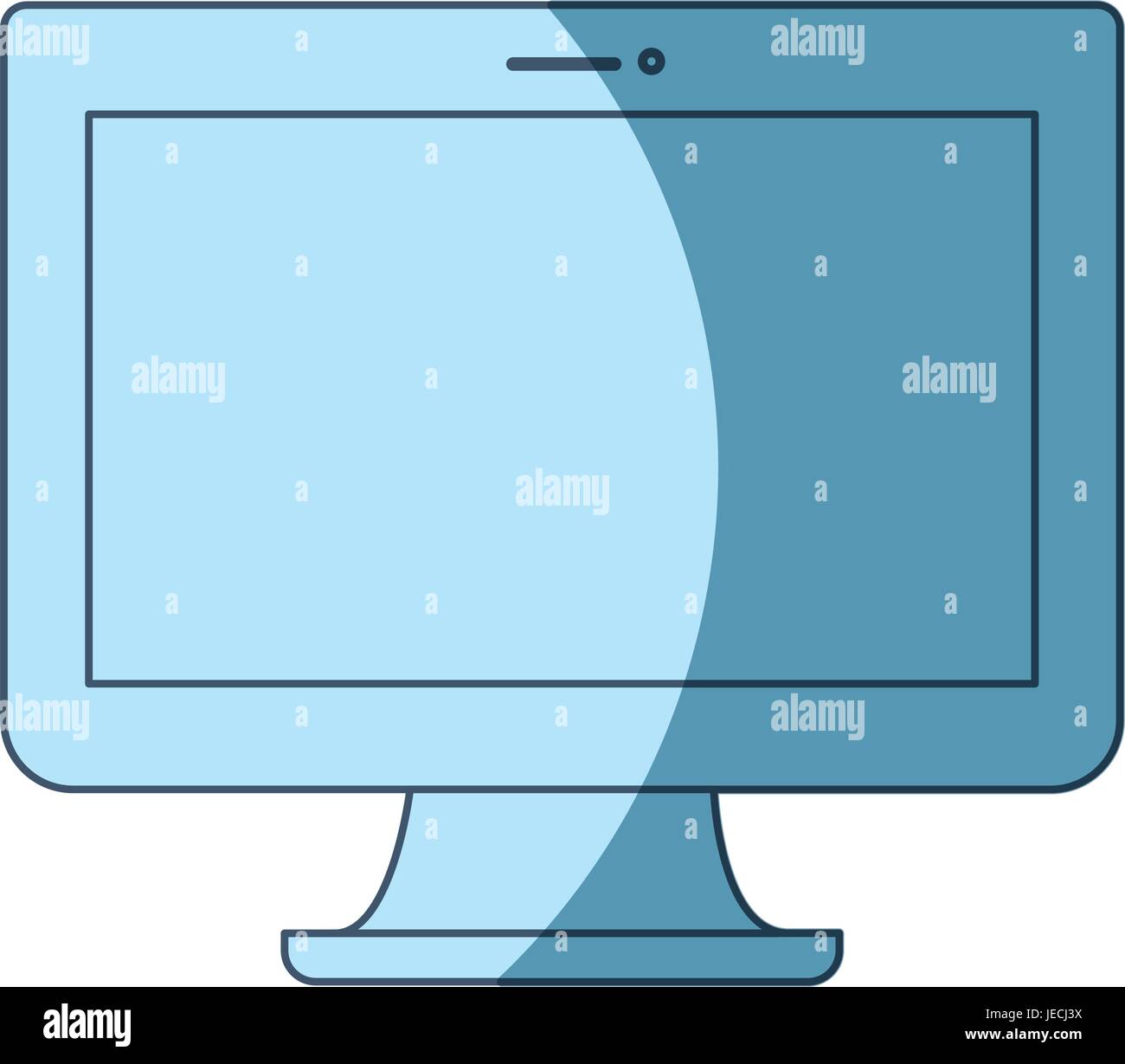 blue shading silhouette of lcd monitor Stock Vector Image & Art - Alamy