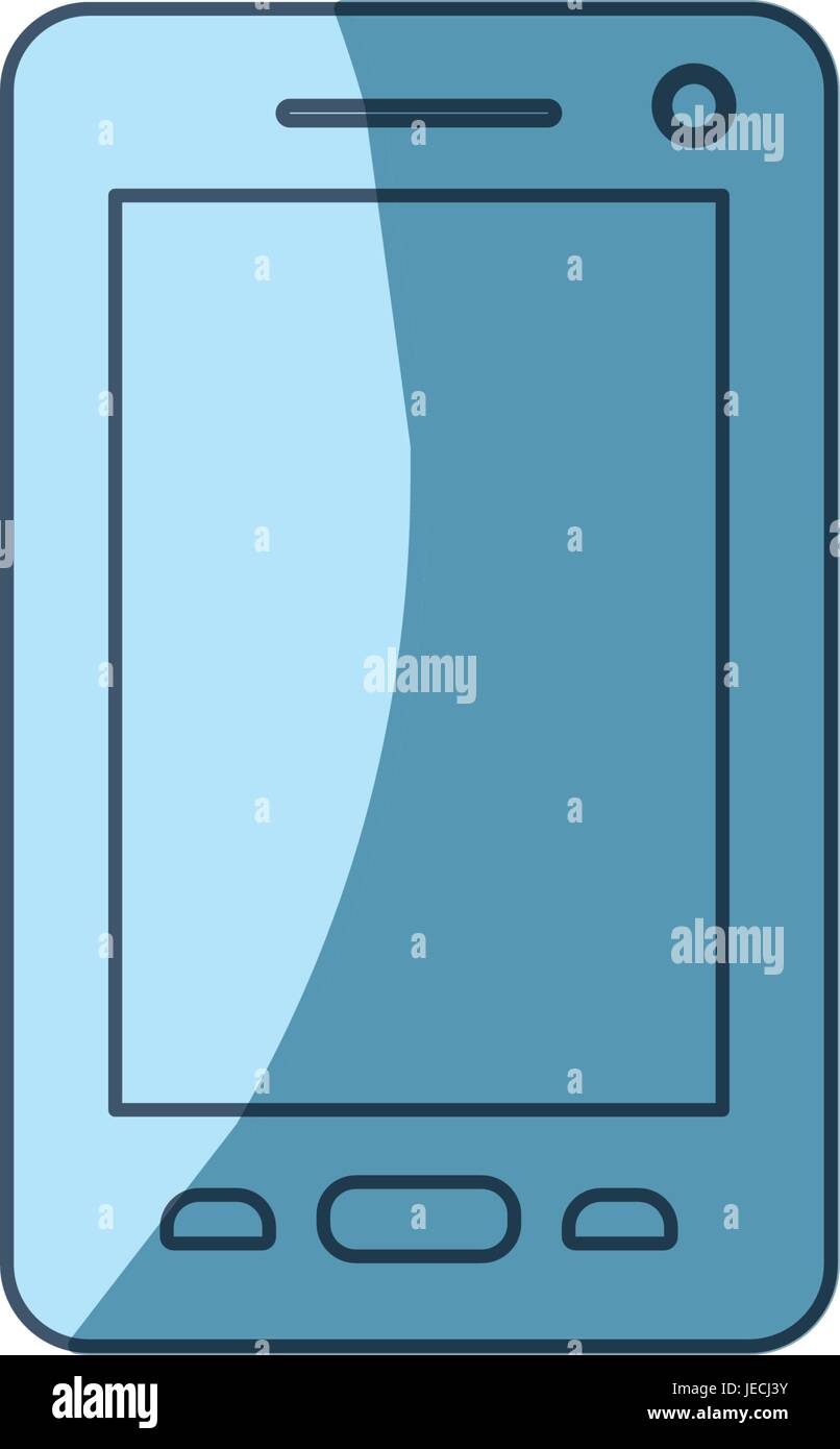 blue shading silhouette of smartphone Stock Vector Image & Art - Alamy