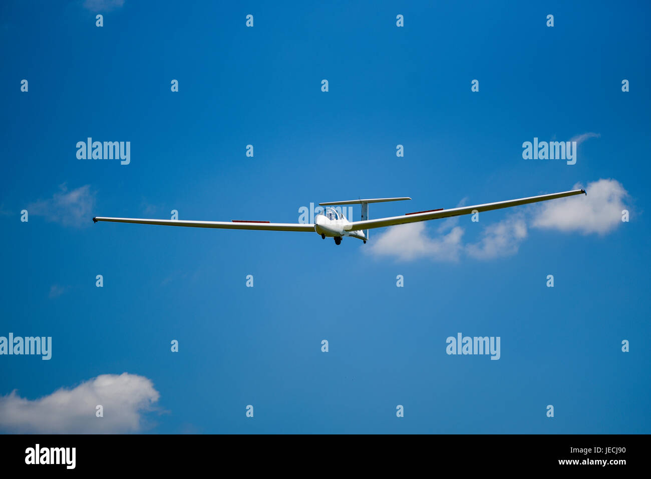 Sailplane flying on the blue sky Stock Photo - Alamy