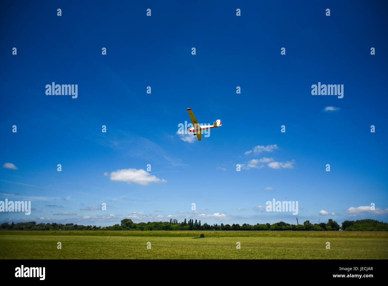 Flying pilot flight training small aircraft light hi-res stock ...