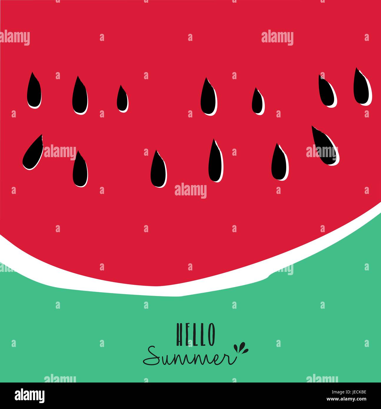 Hello summer season typography quote on watermelon fruit background ...