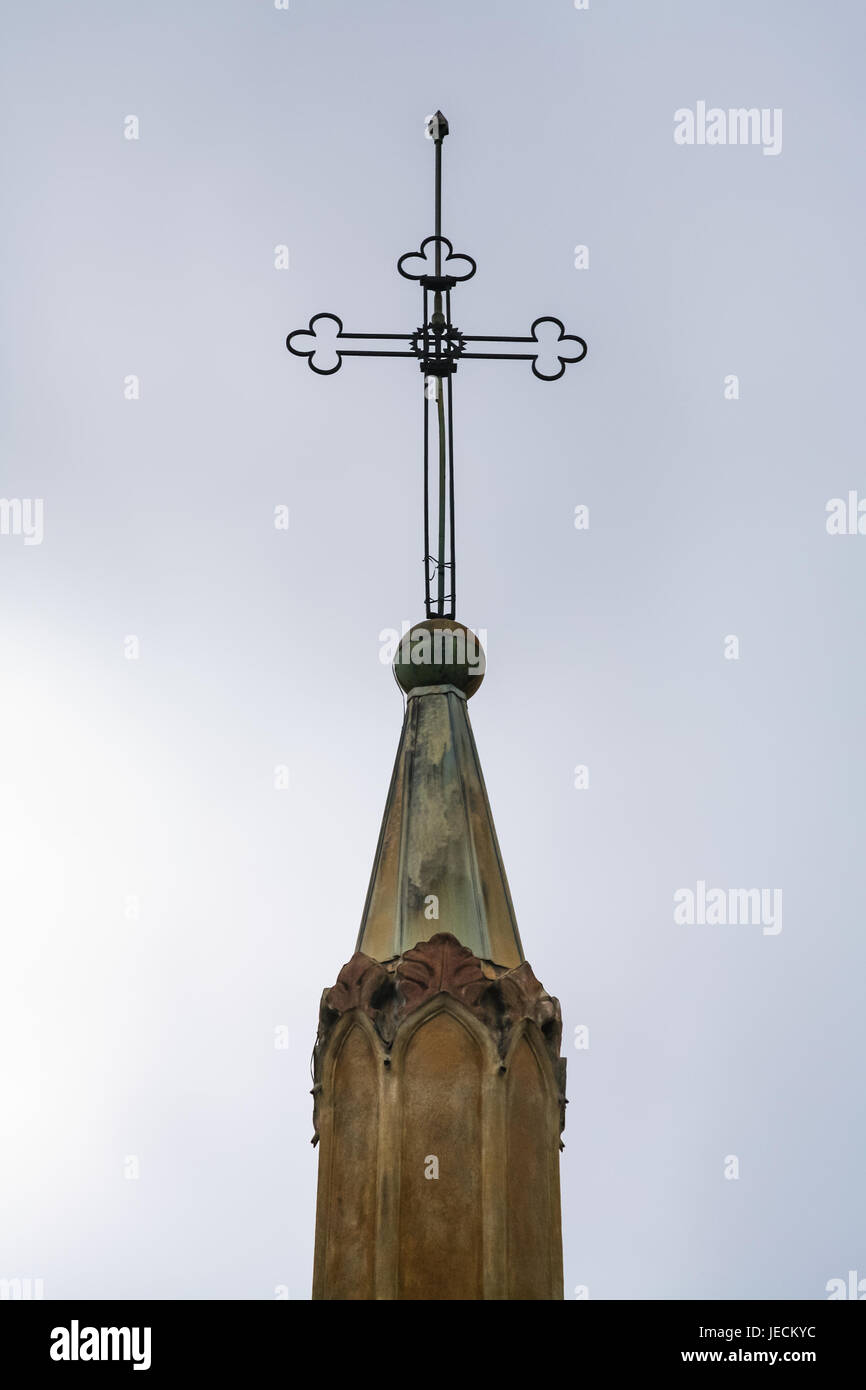 Travel to Provence, France - Cross on spire of tower of franciscan ...