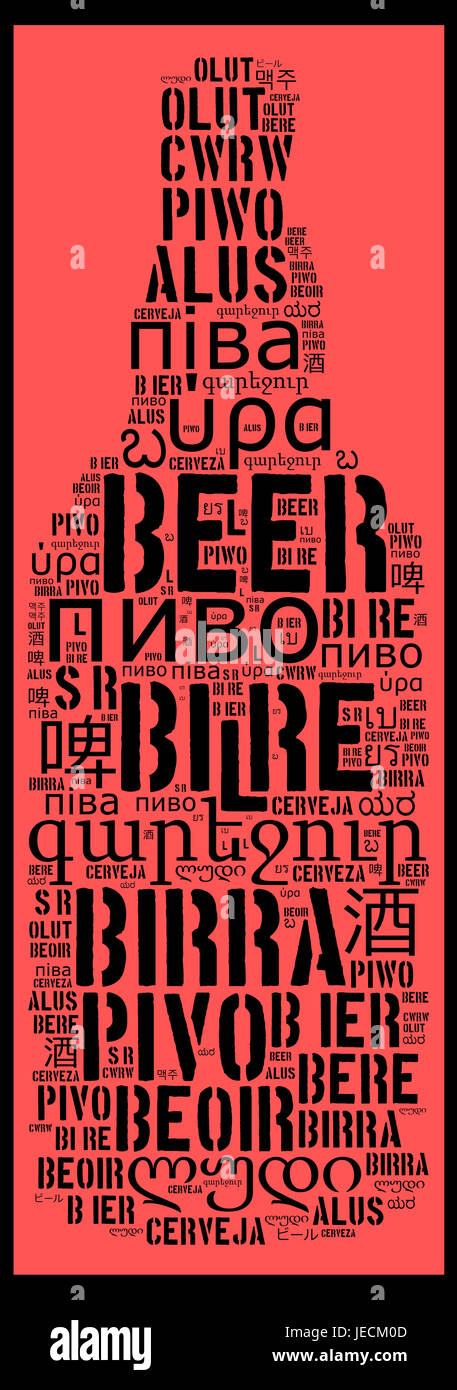 Word Beer in different languages word cloud concept Stock Photo - Alamy