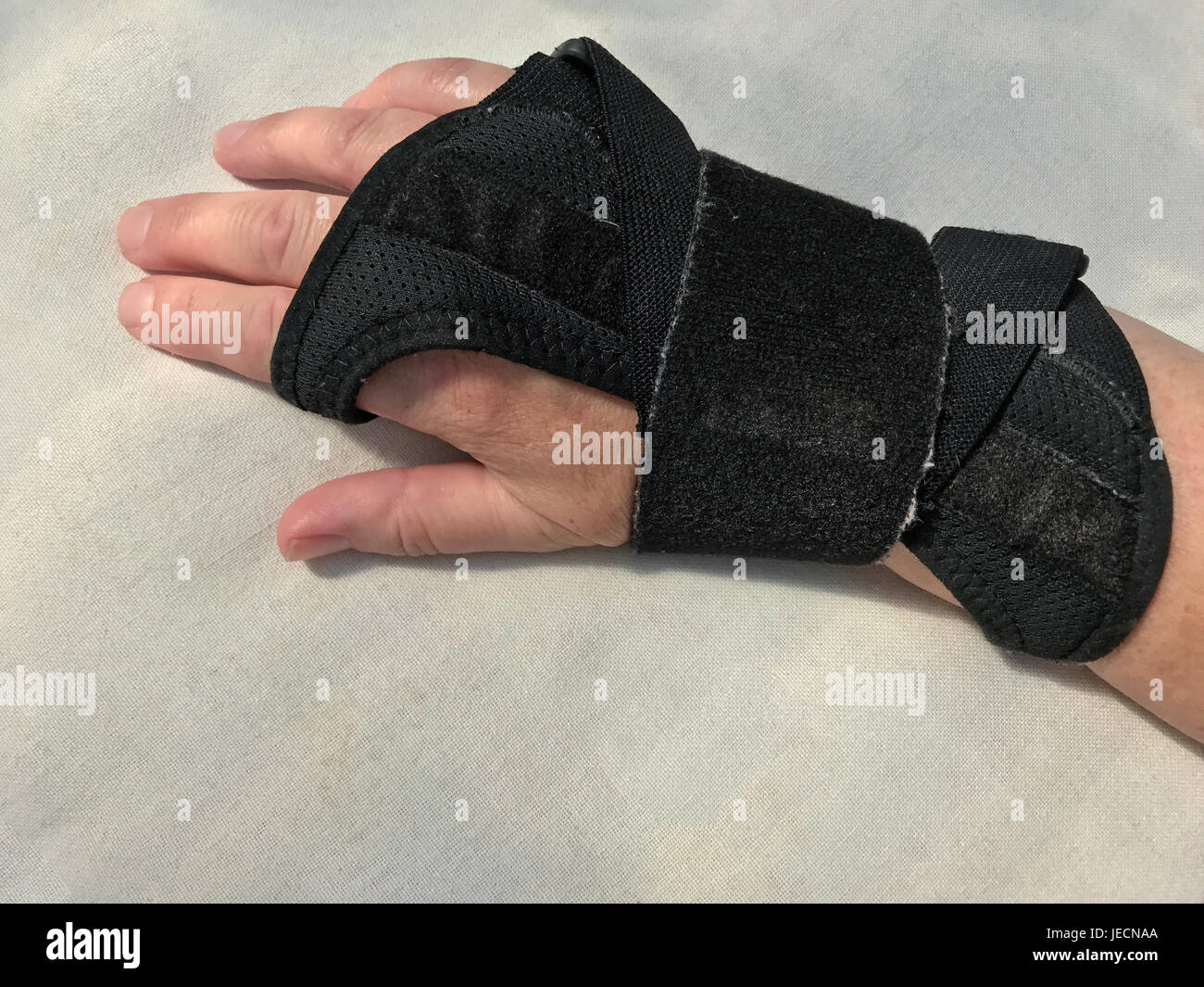 Right hand in hand cuff outside Stock Photo - Alamy