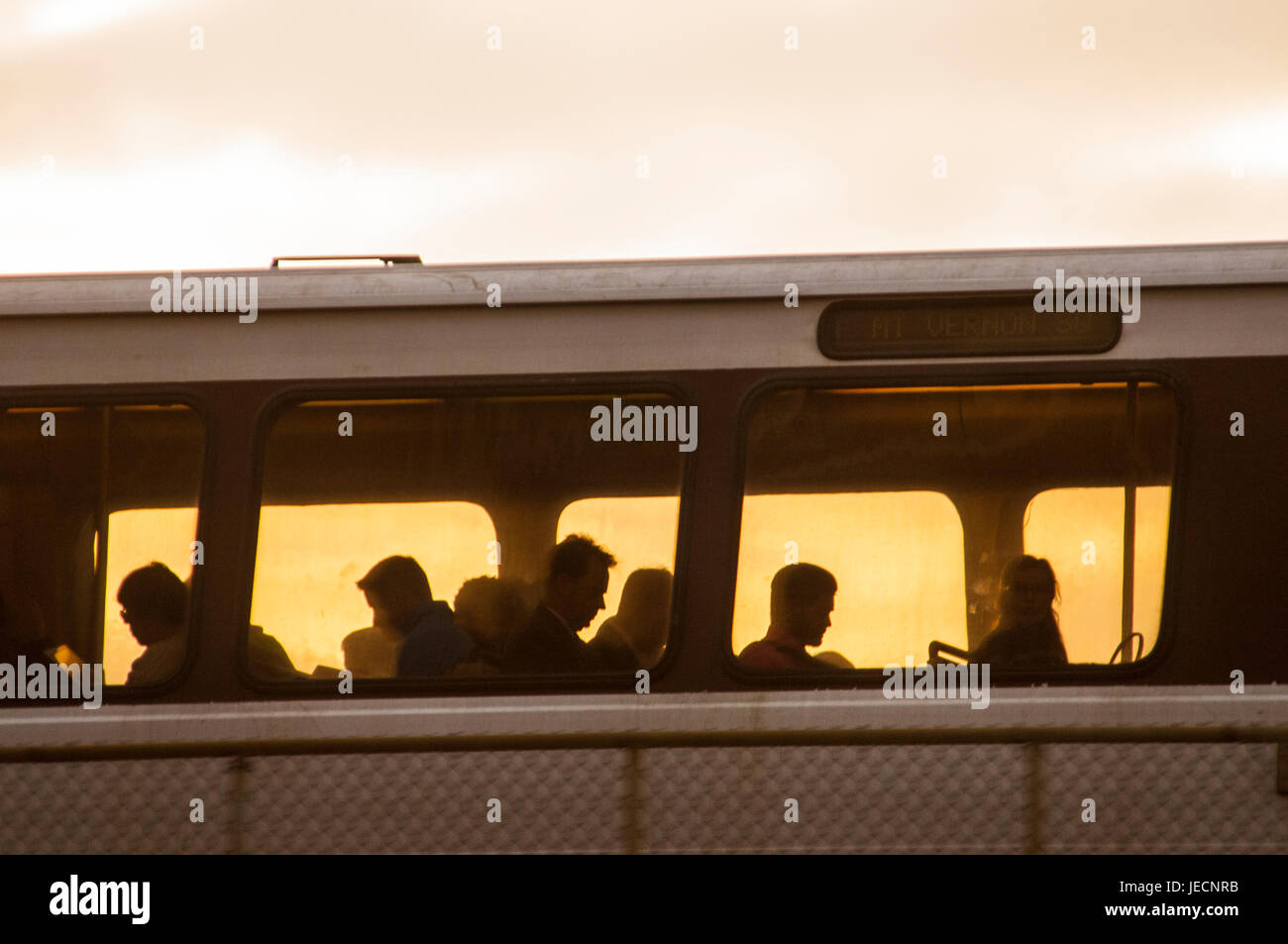 Early morning Silver line Metro, Tysons Corner, Virginia Stock Photo ...