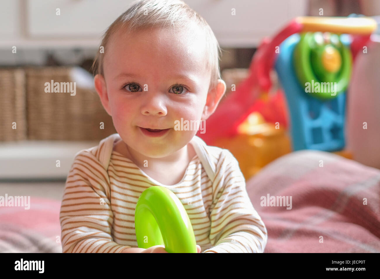 baby boy playing at home Stock Photo - Alamy
