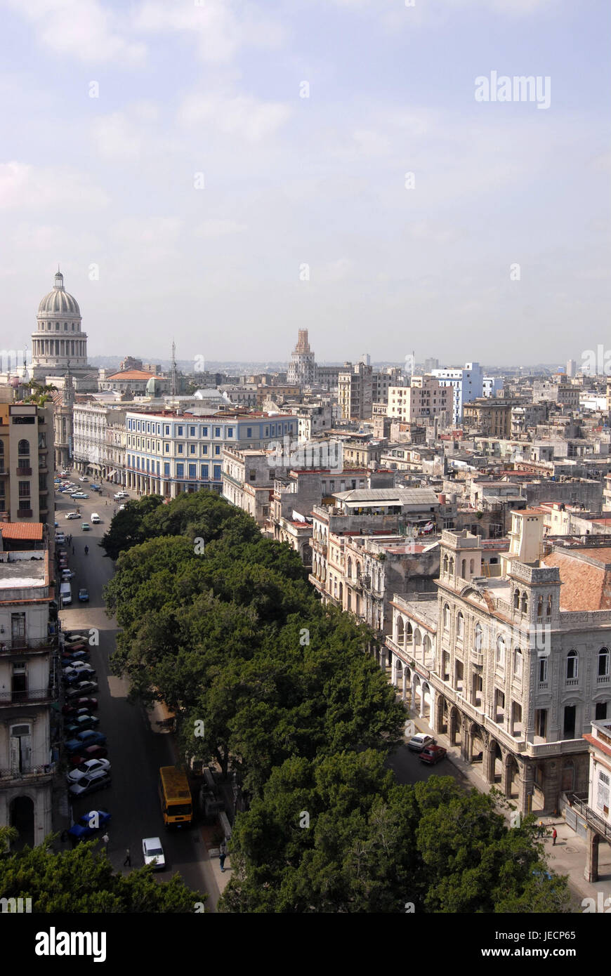 Cuba, Havana, town view, Capitol, the Caribbean, island, town, houses ...