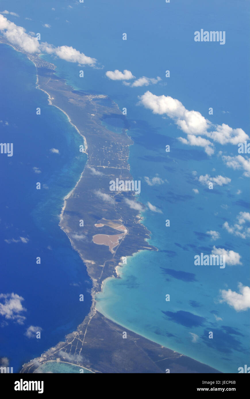 The Bahamas, island Eleuthera, aerial shots, the Atlantic, island state ...