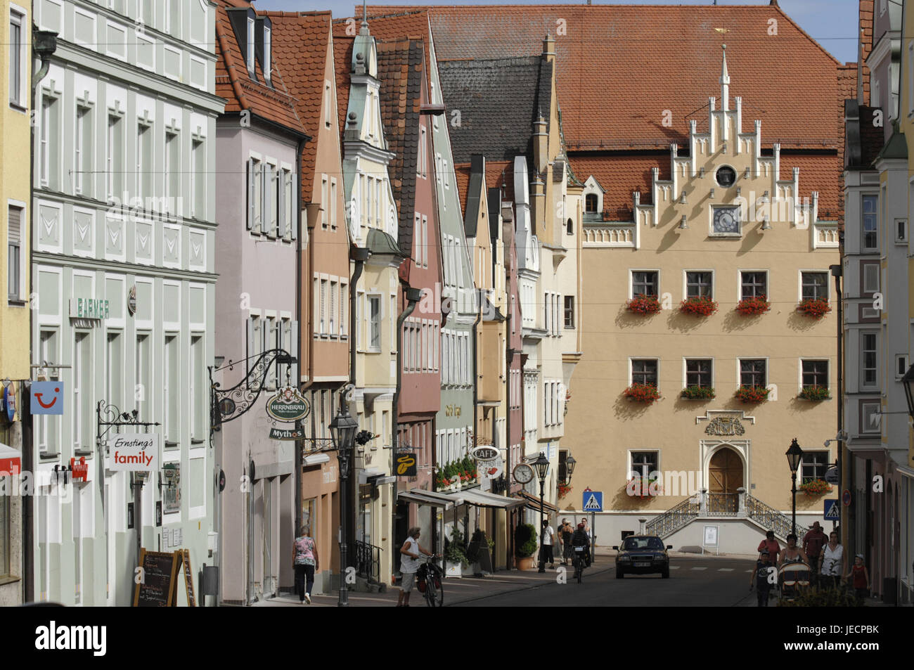 Reichsstrasse street town hall donauwoerth hi-res stock photography and ...