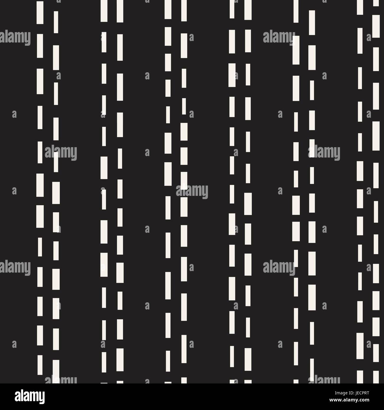 Black and White Irregular Dashed Lines Pattern. Modern Abstract Vector ...