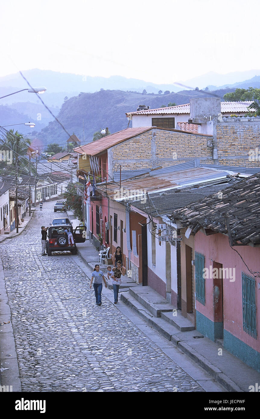 Honduras, Copan, local view, street, Central America, Latin America ...