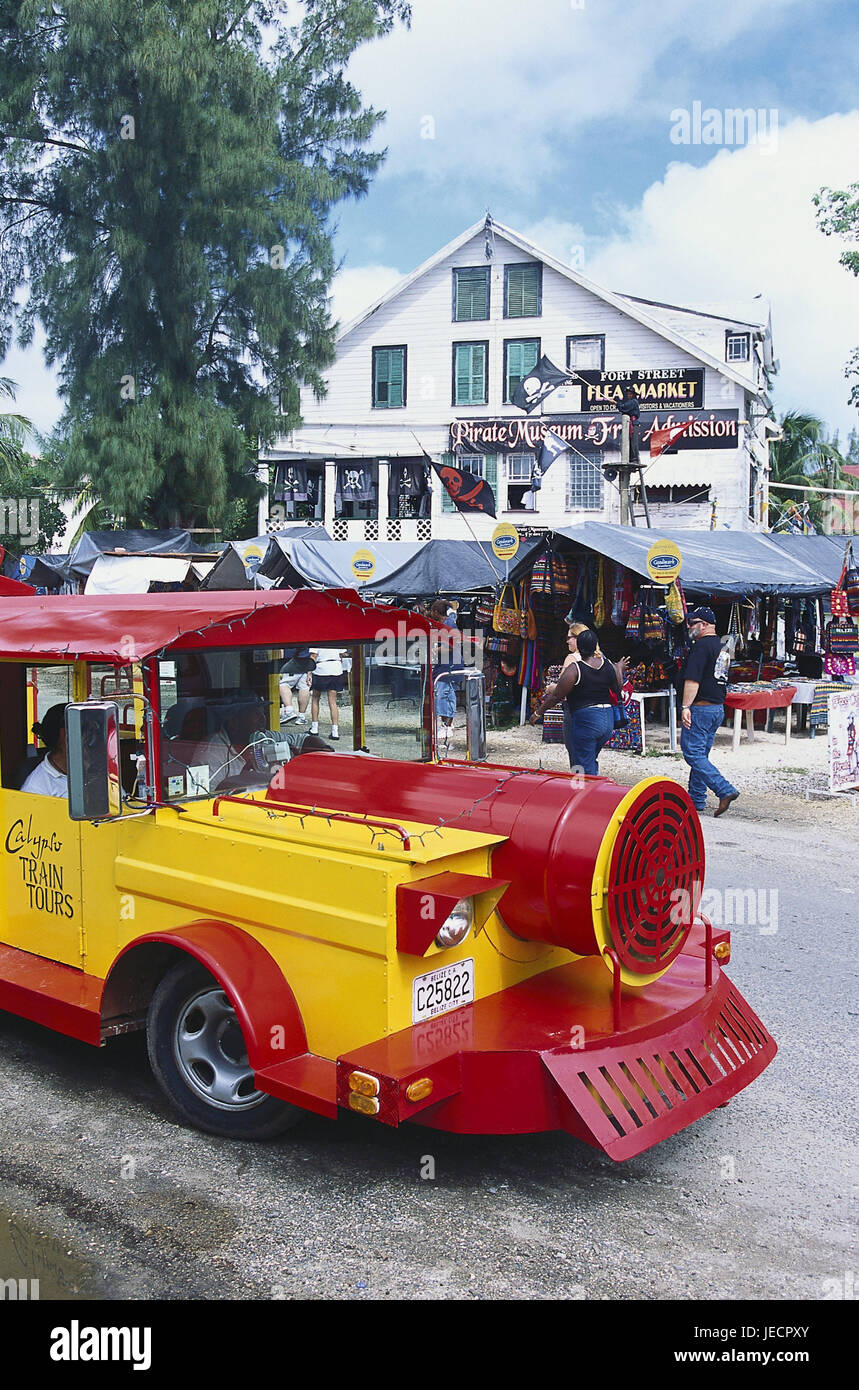 Belize, Belize town, harbour fourth, pirate's museum, stroll trajectory ...