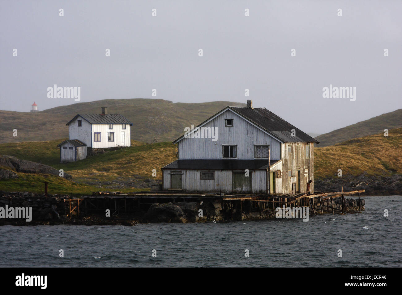 Houses in Rostlandet on the Lofoteninsel rust in Norway Stock Photo - Alamy