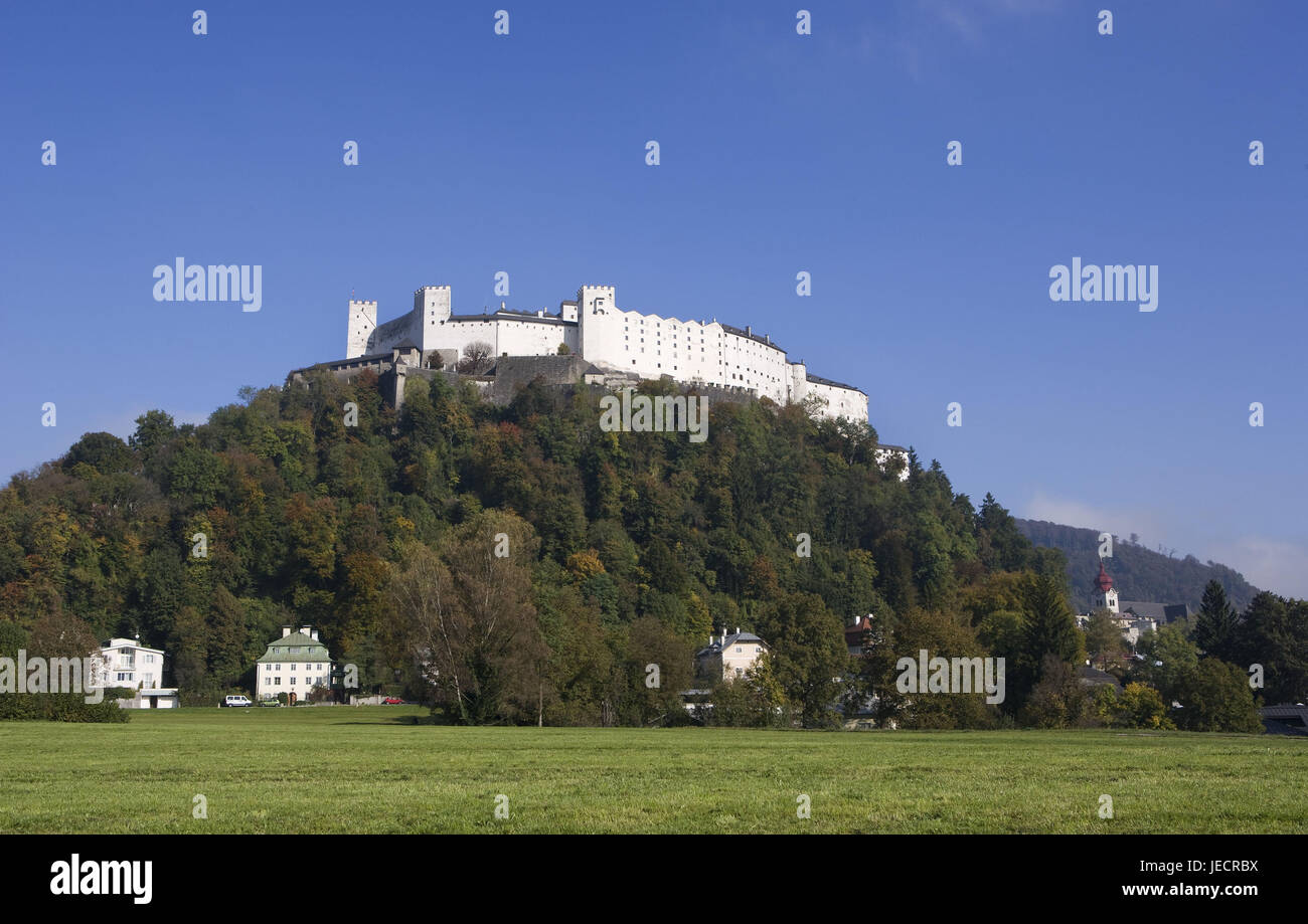 Austria, Salzburg, fortress High salt castle Stock Photo - Alamy