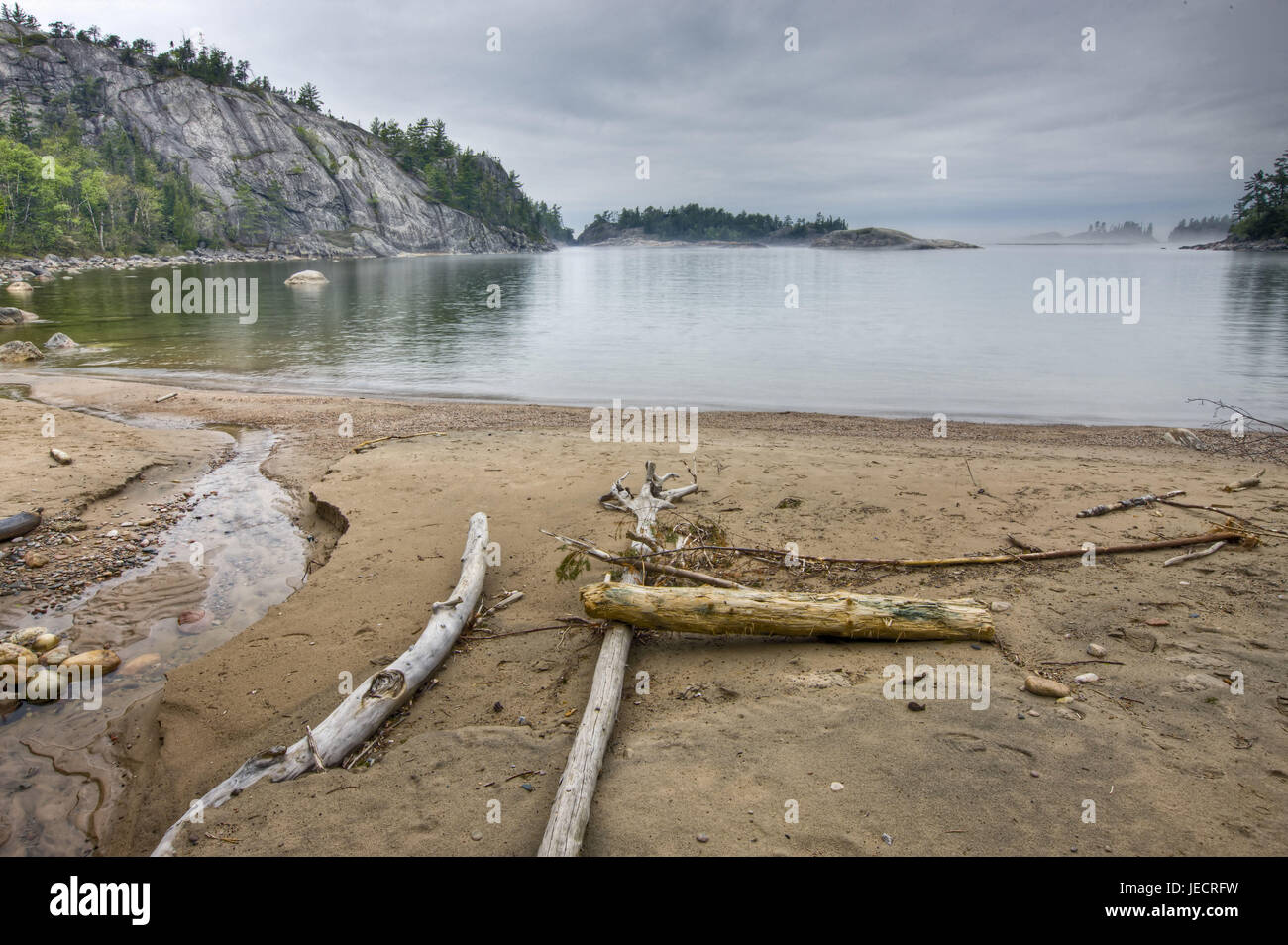 Canada, Ontario, brine Superior, Sinclair Cove, sandy beach Stock Photo ...
