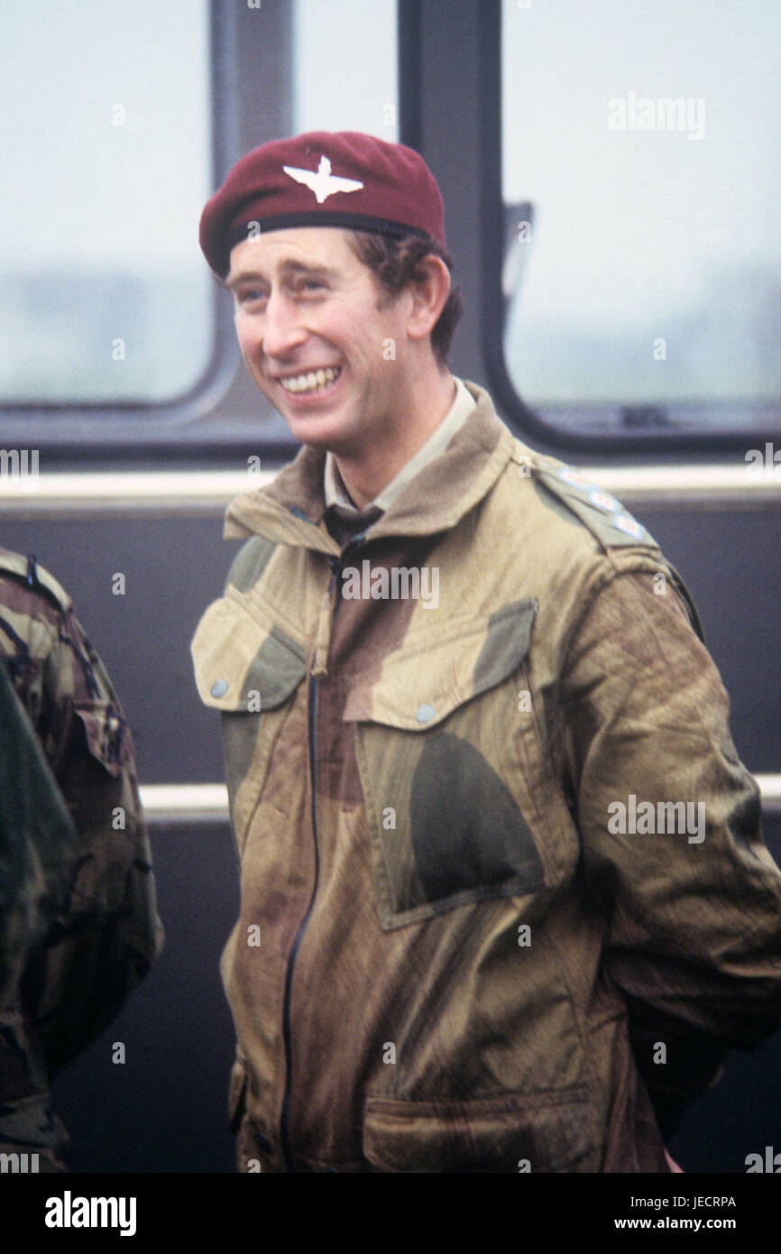 Prince Charles, Colonel-in-Chief of the Parachute Regiment, at the ...