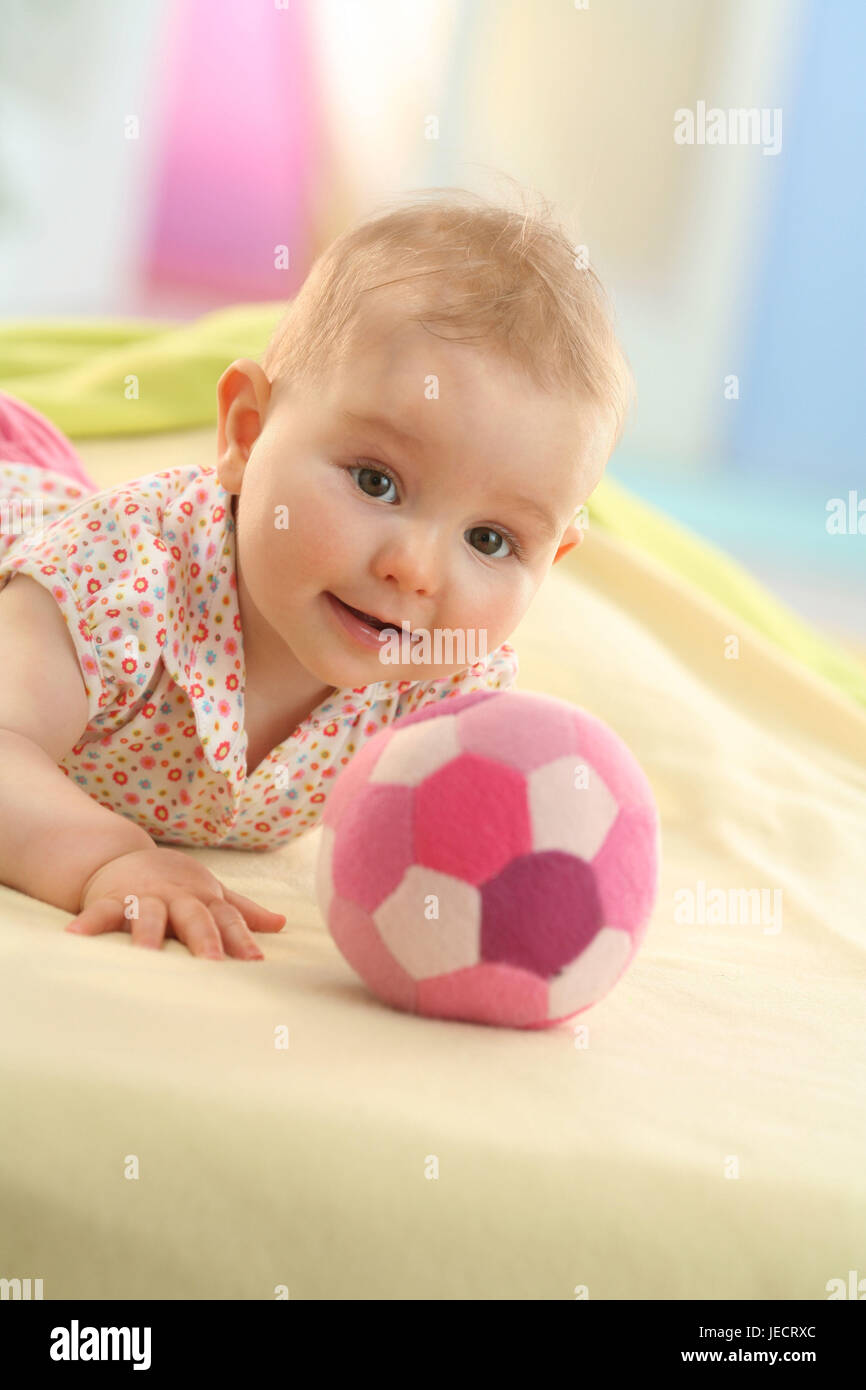 Baby, 5 months, happily, view camera Stock Photo - Alamy