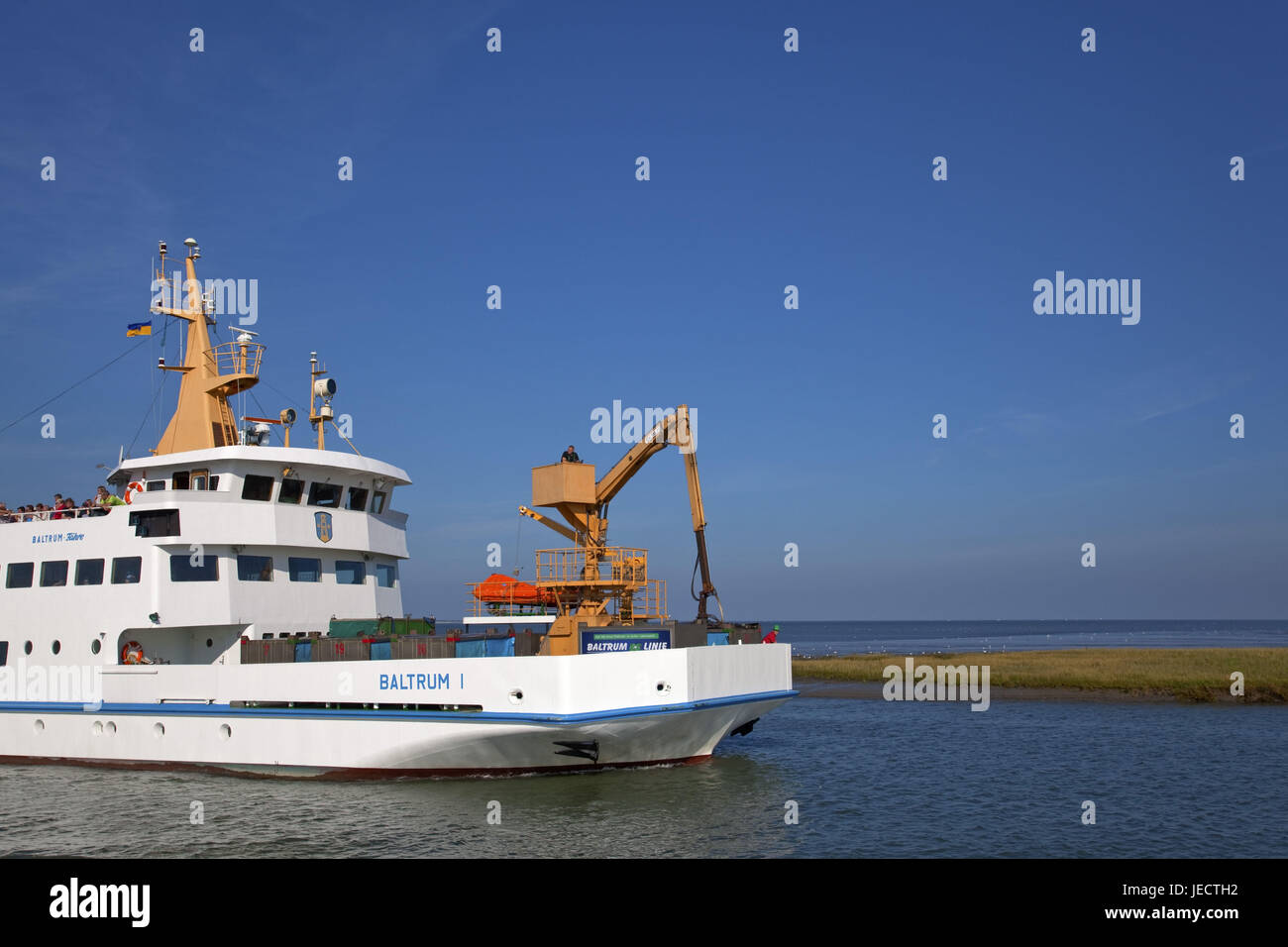 Ferry, island Baltrum, the North Sea, North Sea island, North Sea coast ...
