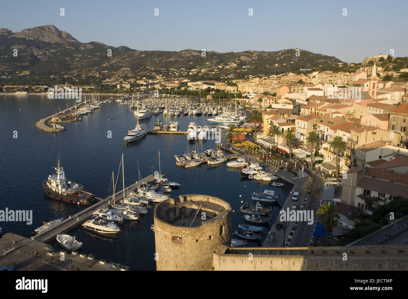 France, Corsica, Calvi, town view, stronghold, harbour Stock Photo - Alamy