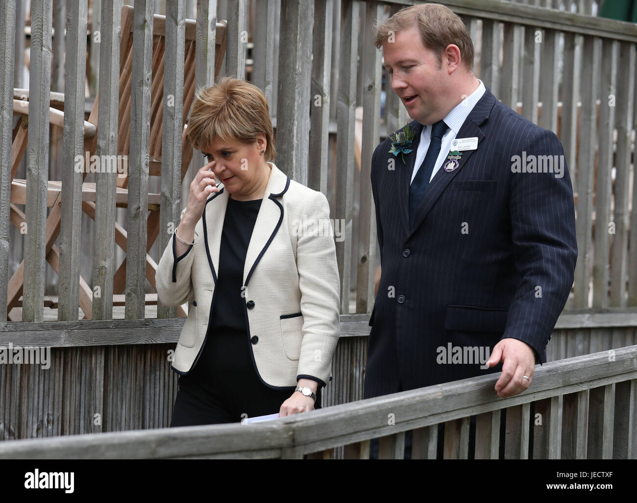First Minister Nicola Sturgeon arrives with Royal Highland Show Chief ...