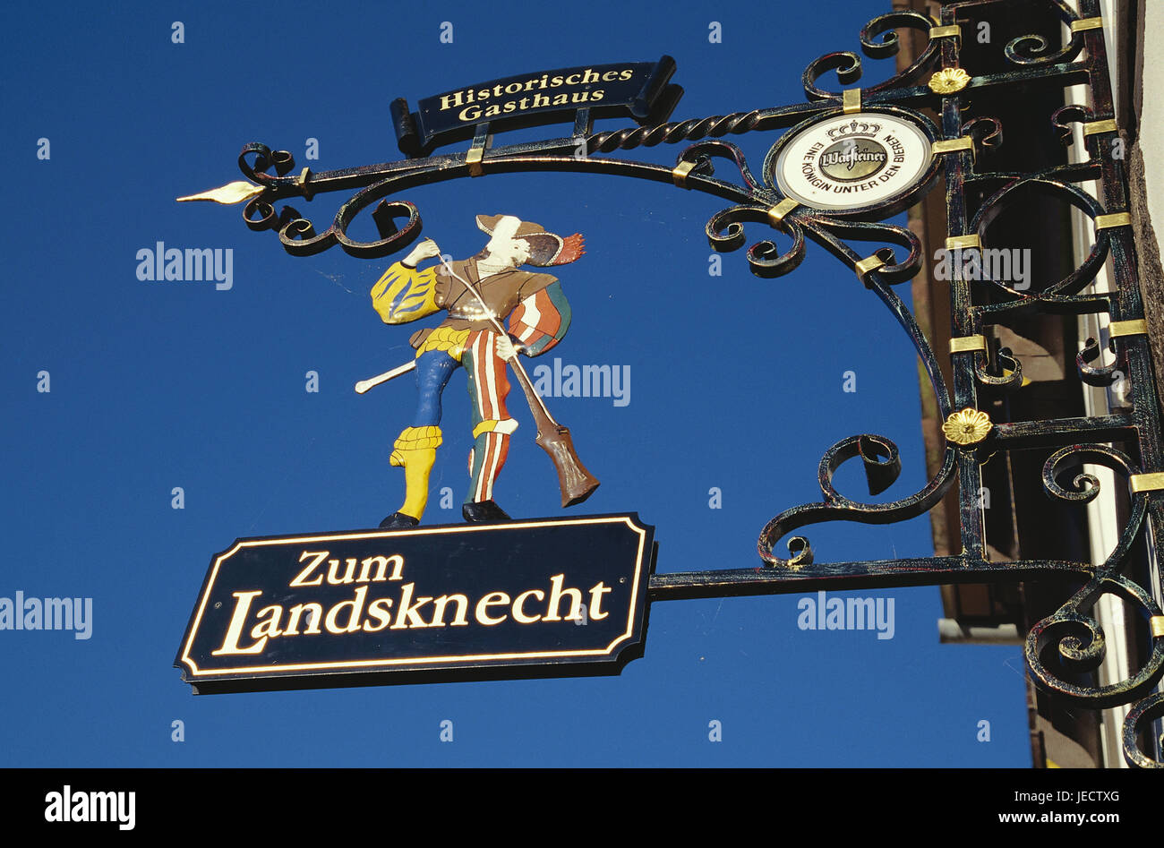 Germany, North Rhine-Westphalia, Höxter, Old Town, inn, detail, inn ...