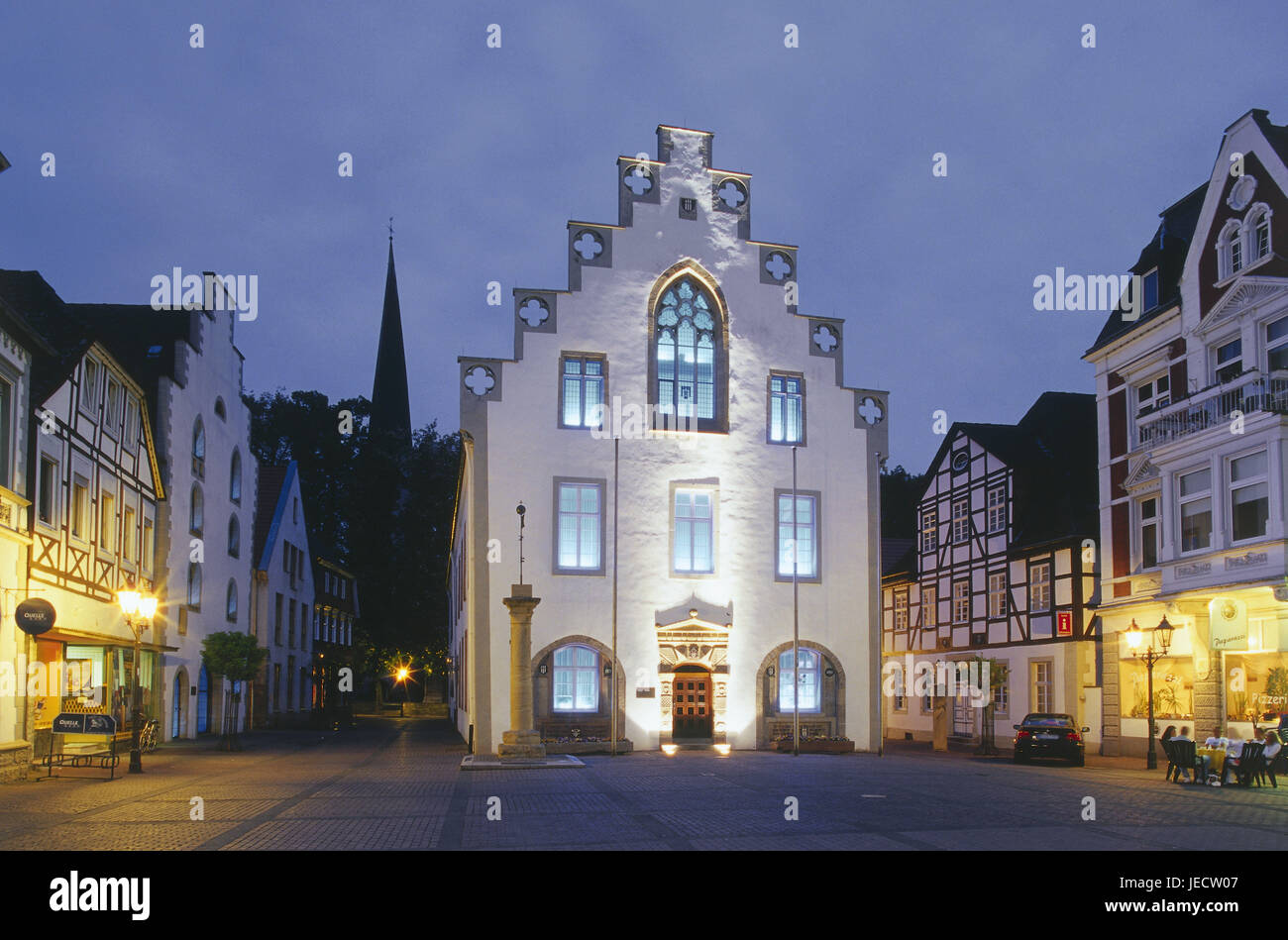 Germany, North Rhine-Westphalia, Brakel, Old Town, in the market, city ...