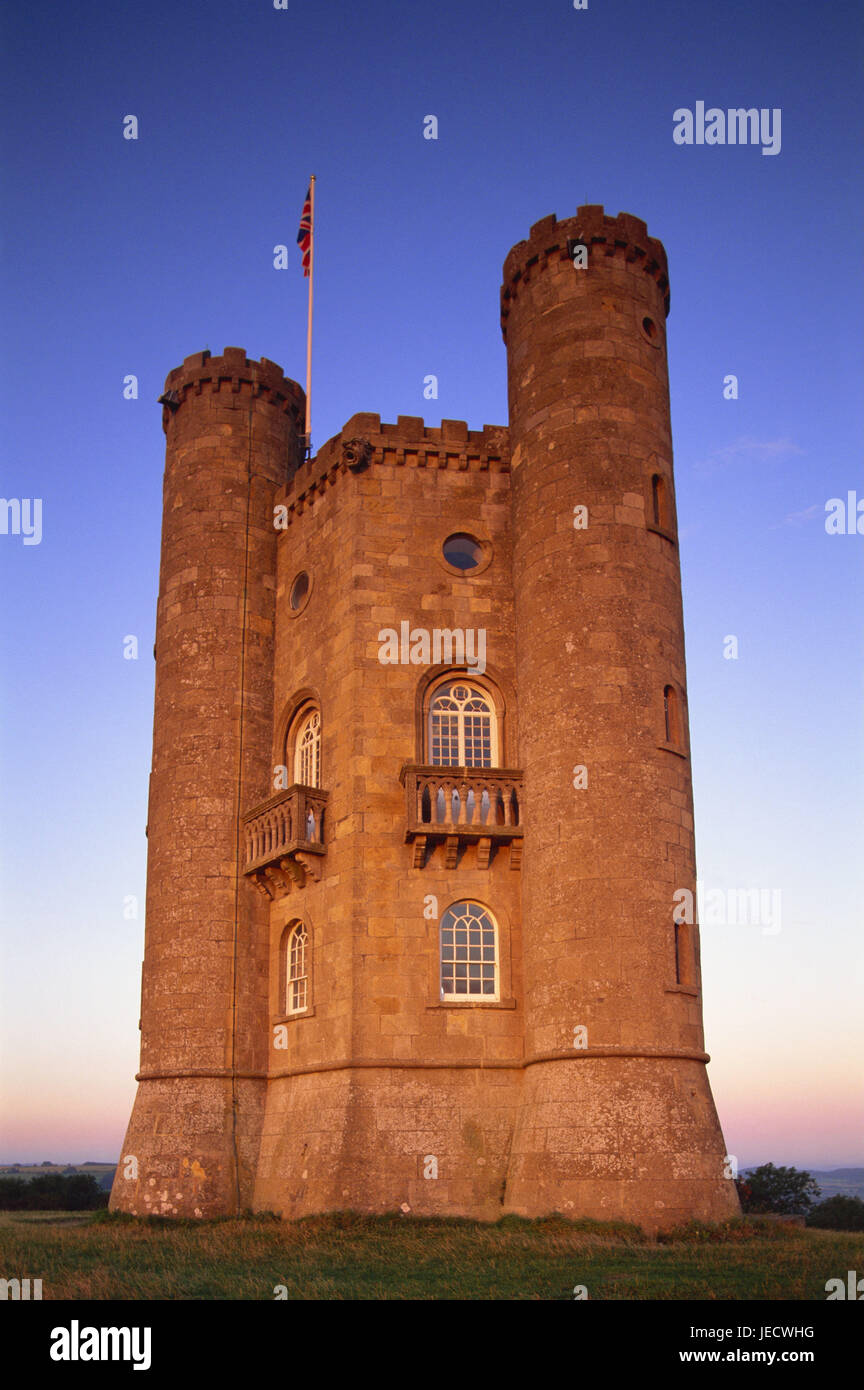 Great Britain, England, Worcestershire, Cotswolds, Broadway Tower ...