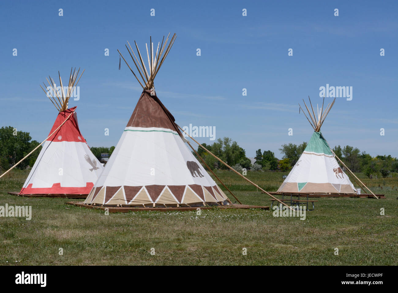 Tipi Rental campground in Westminster Colorado Park Stock Photo - Alamy