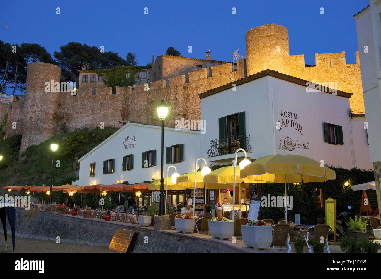 Tossa de mar at costa brava in the evening hi-res stock photography and ...
