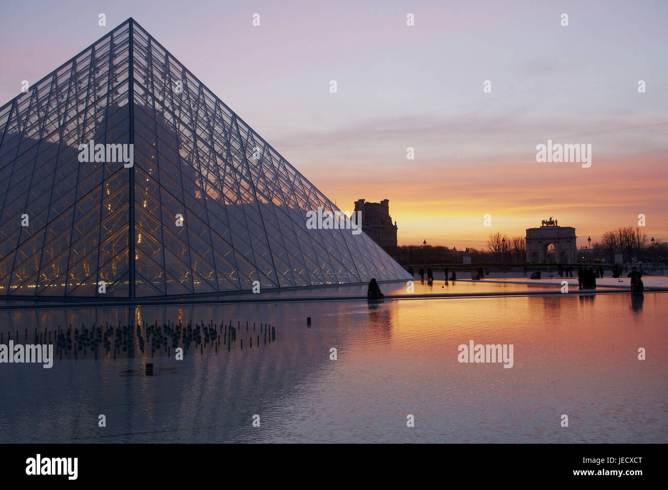 France, Paris, Louvre and glass pyramid Stock Photo - Alamy