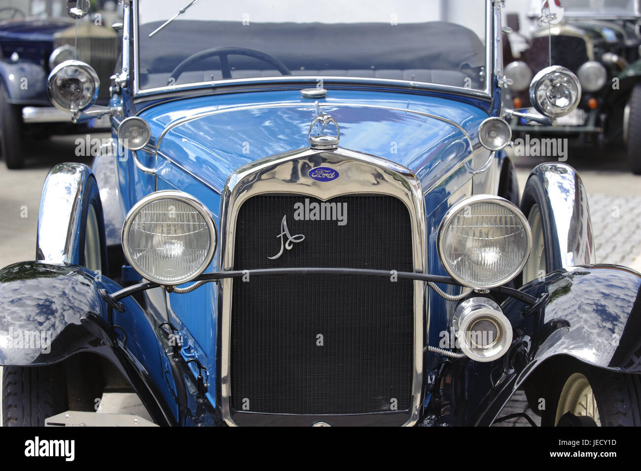 Old-timer, front view, Ford, radiator bonnet, vehicle, headlight ...