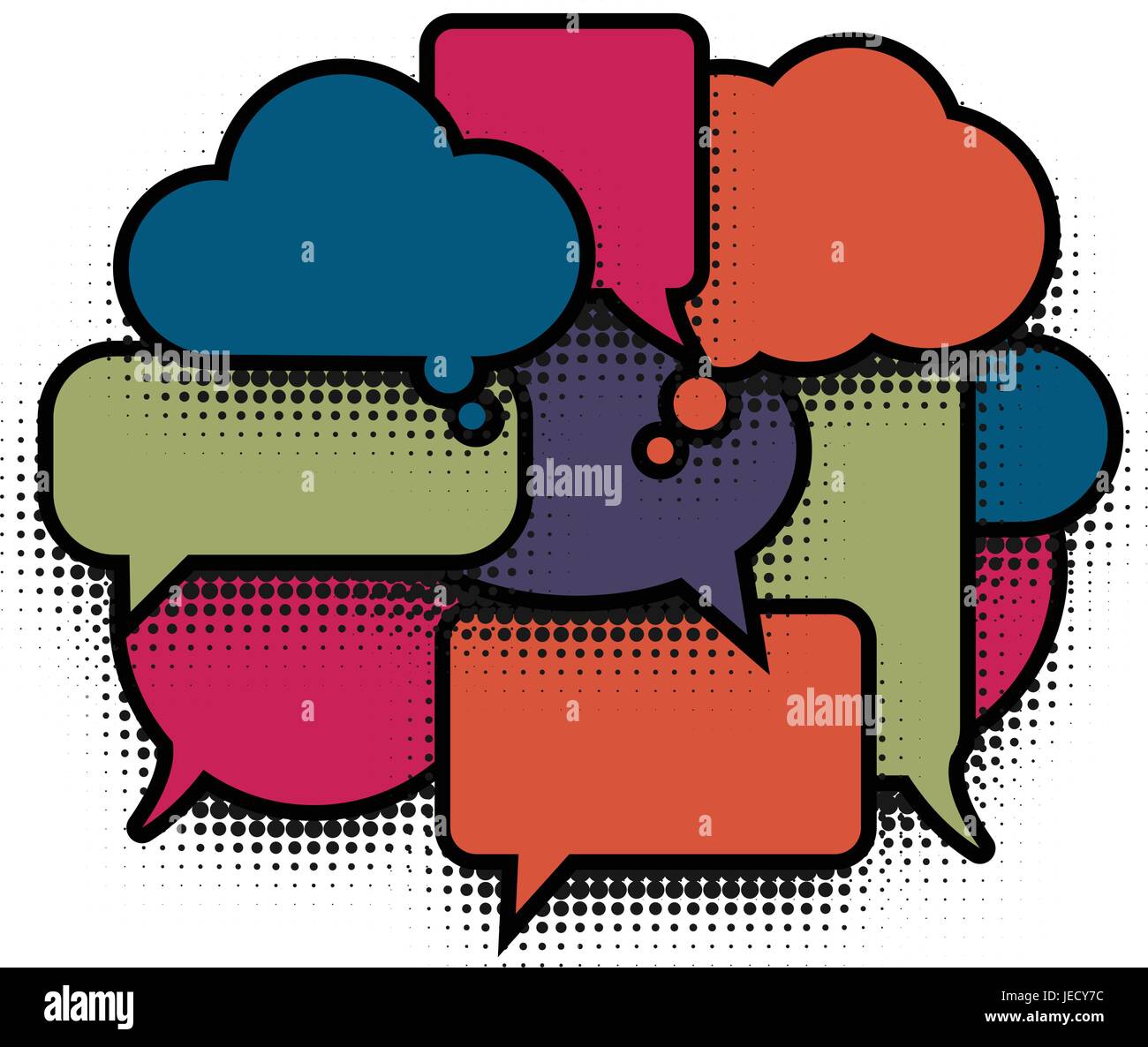 Speech bubbles text balloons Stock Vector Images - Alamy