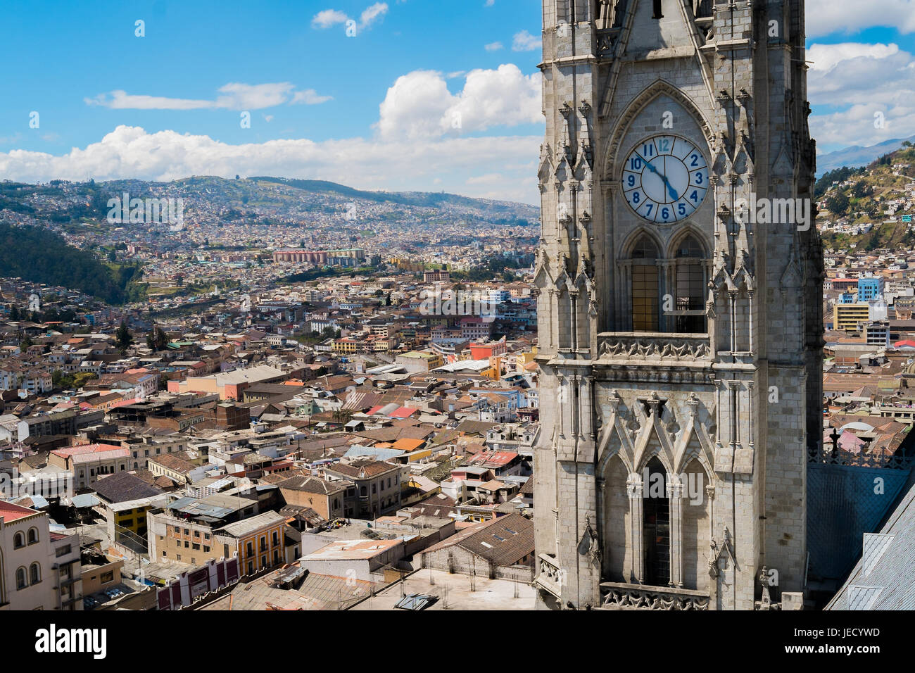 Aerial view of Quito From La Basilica church, Ecuador Stock Photo - Alamy
