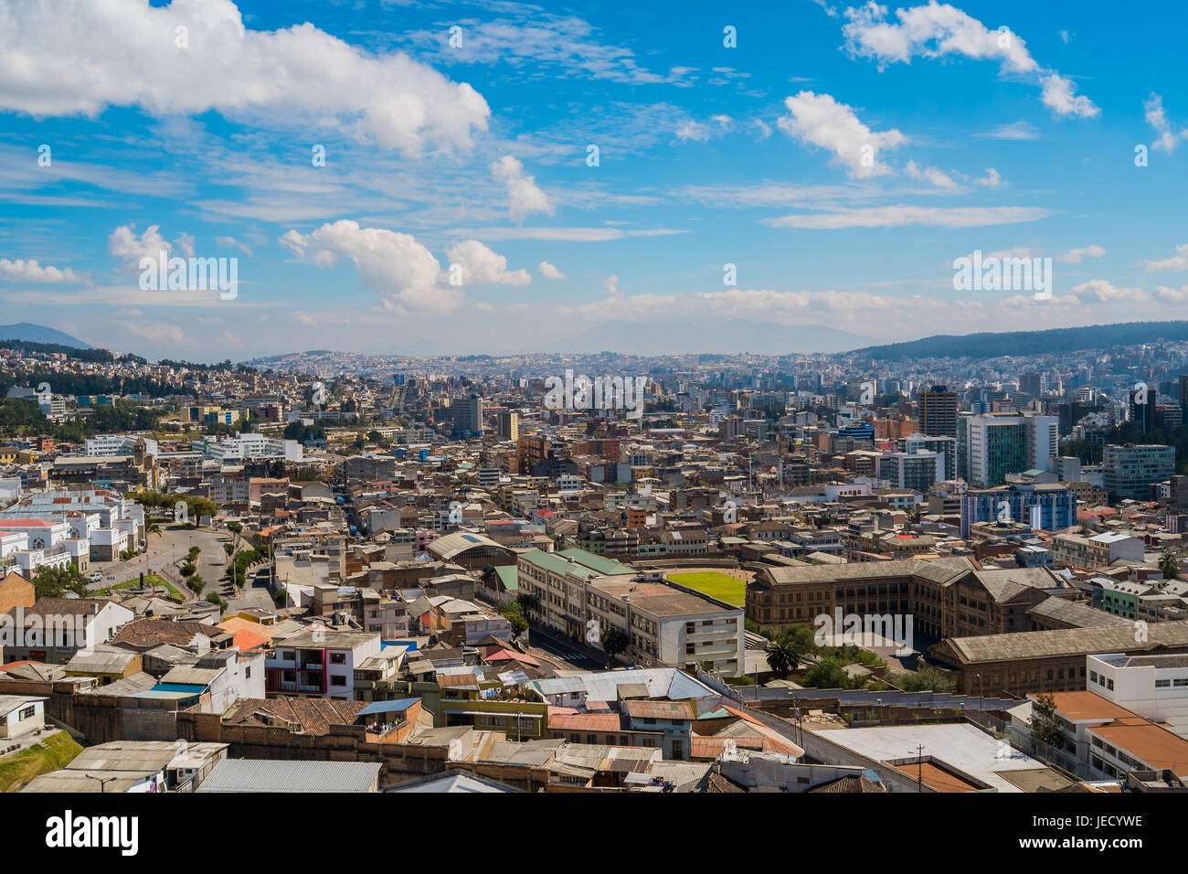 Aerial view of Quito From La Basilica church, Ecuador Stock Photo - Alamy