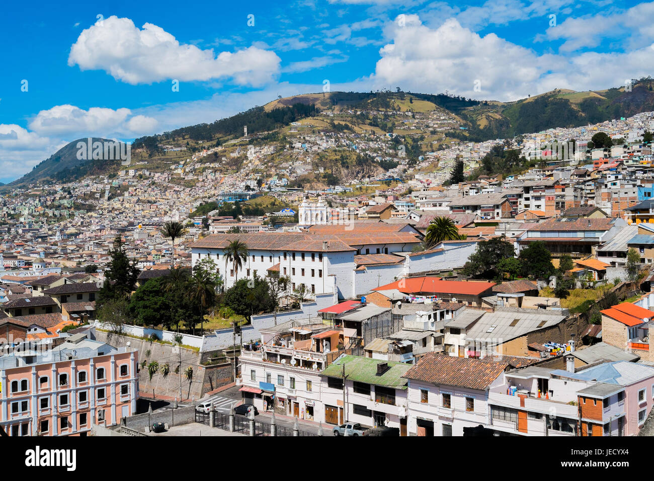 Aerial view of Quito From La Basilica church, Ecuador Stock Photo - Alamy