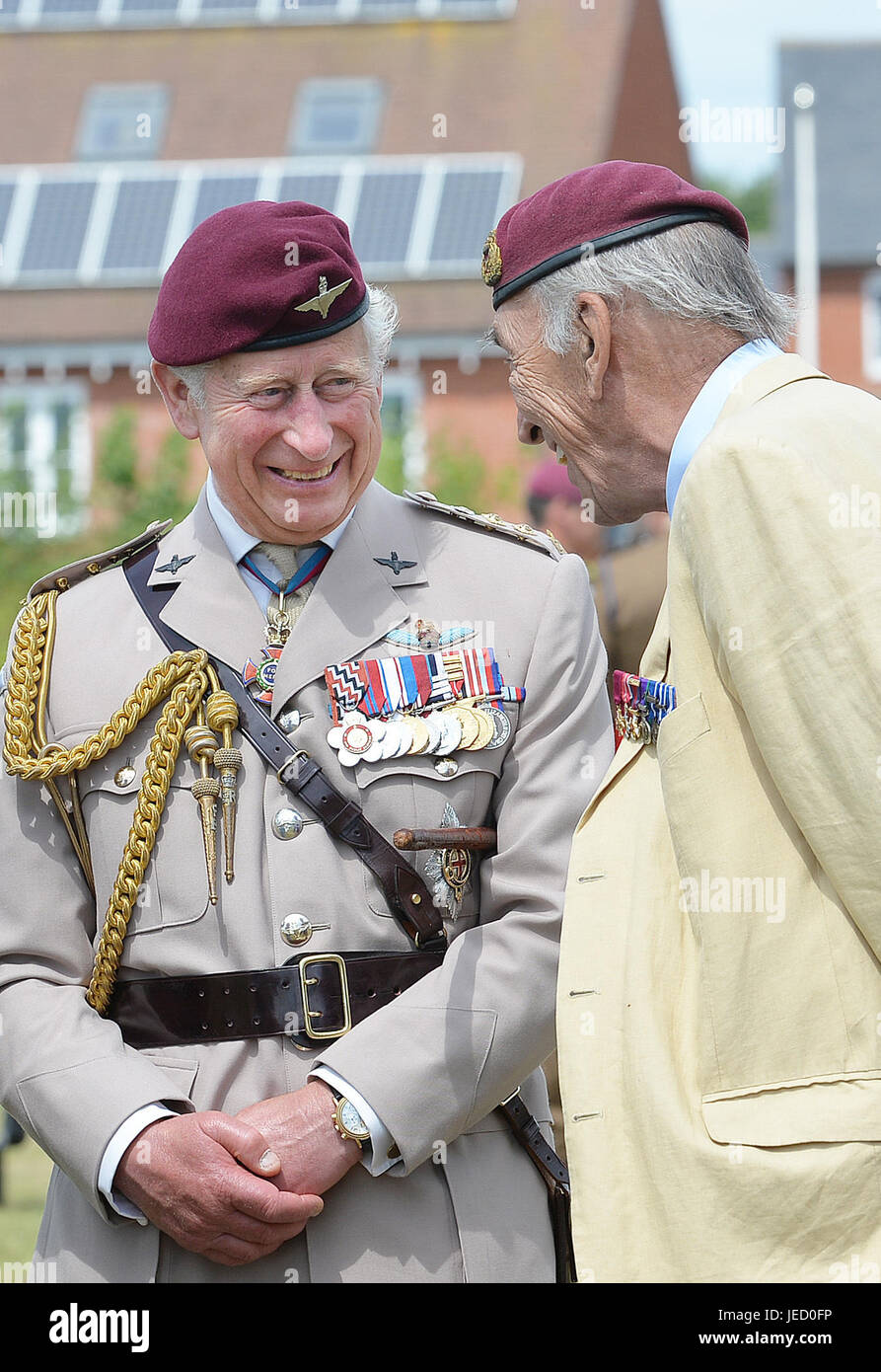 The Prince of Wales meets gen Mike Jackson during a visit to Merville ...