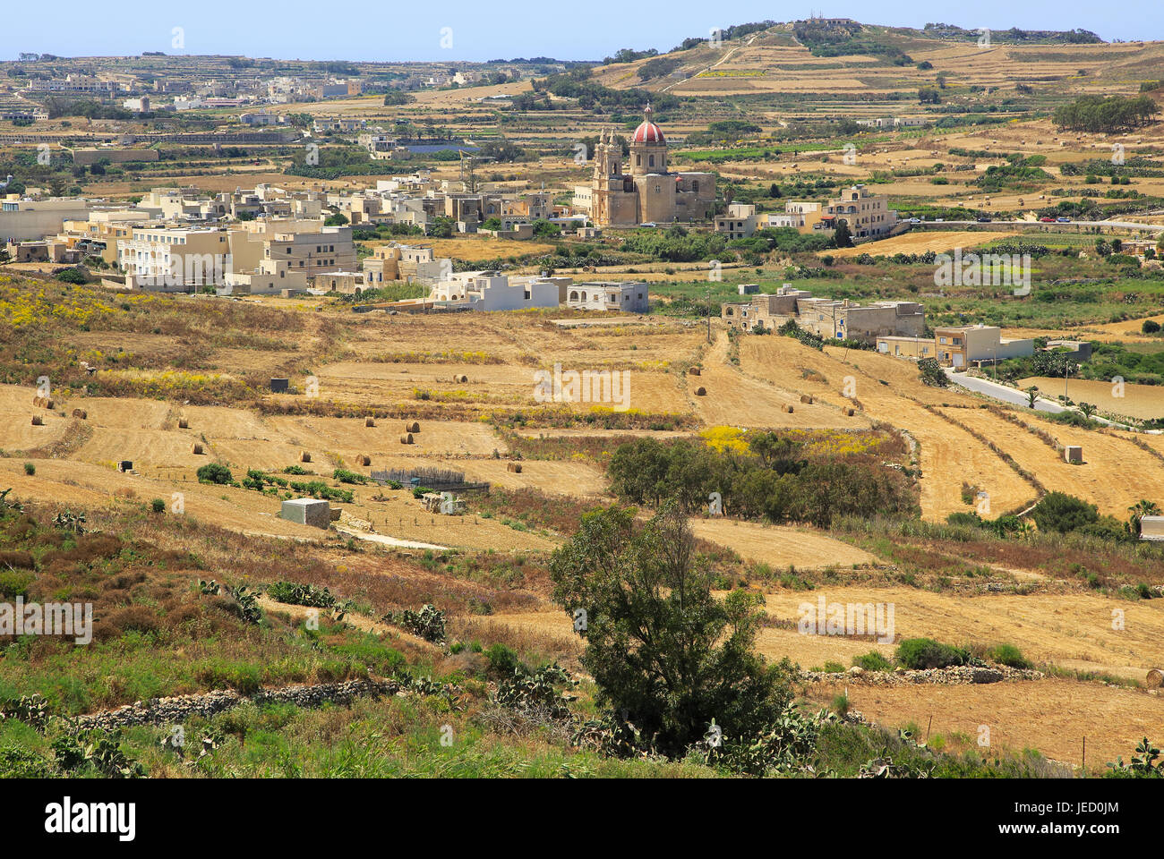 Rural landscape view from Zebbug of Ghasri village and valley, Gozo ...
