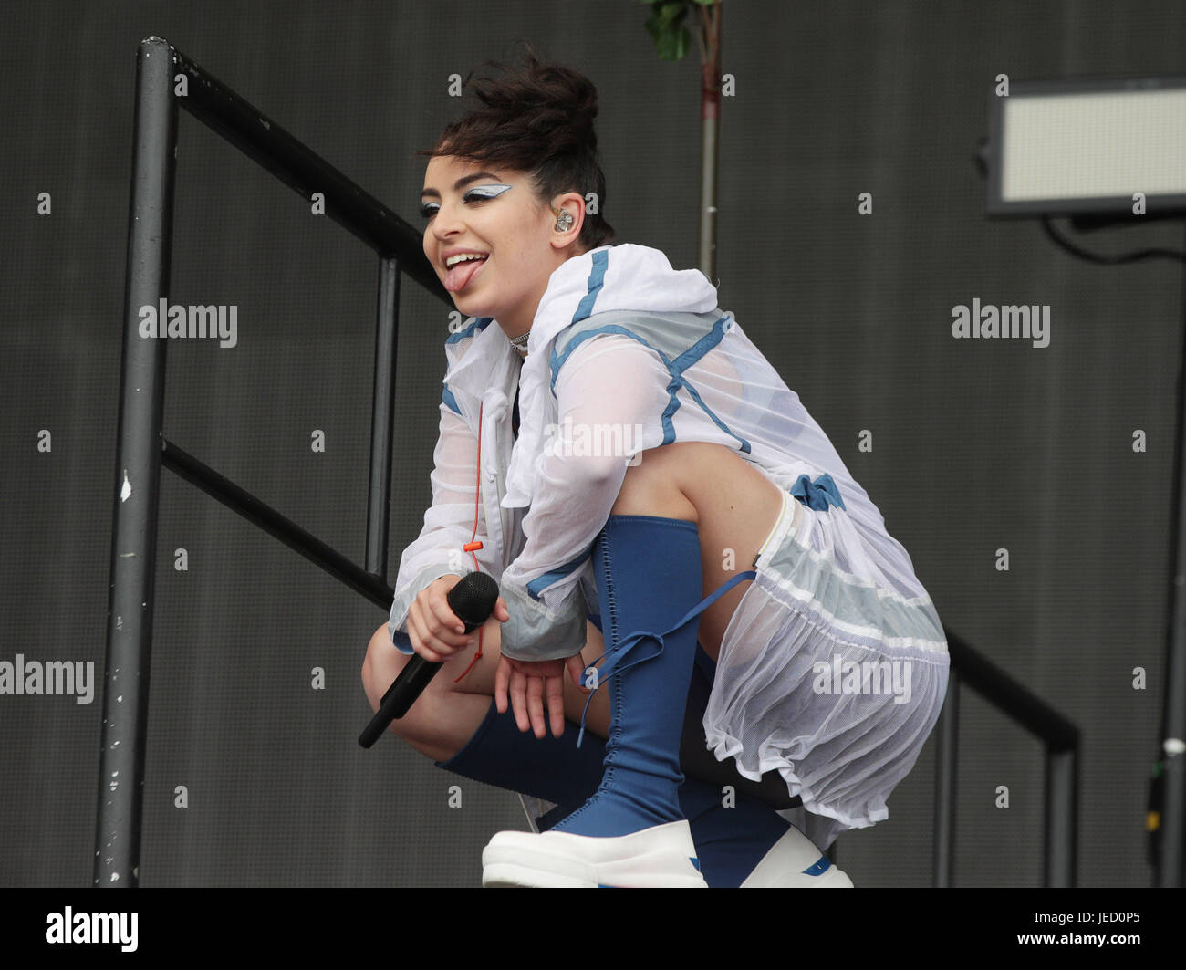 Charli xcx performs glastonbury festival hi-res stock photography and ...