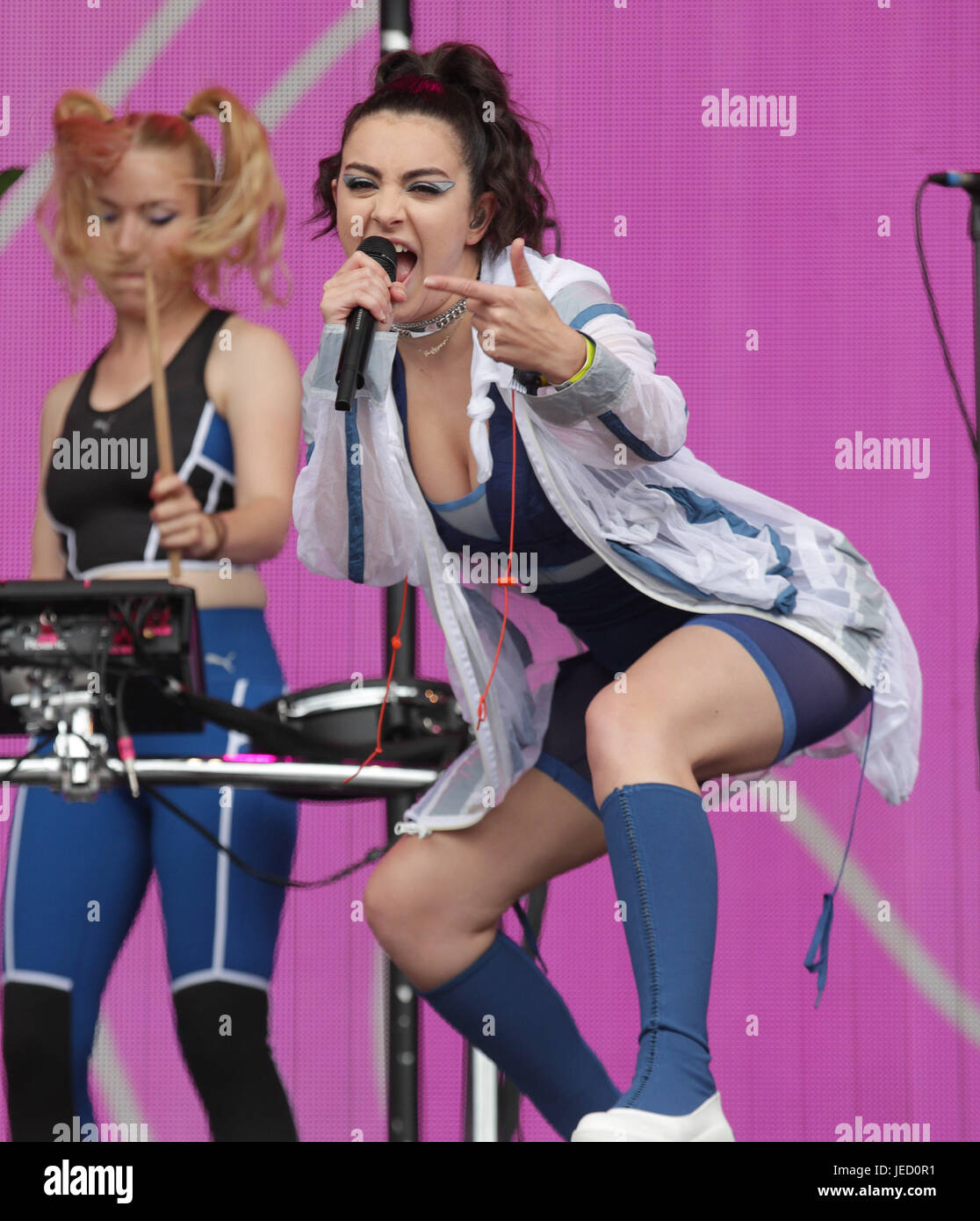 Charli xcx performs glastonbury festival hi-res stock photography and ...