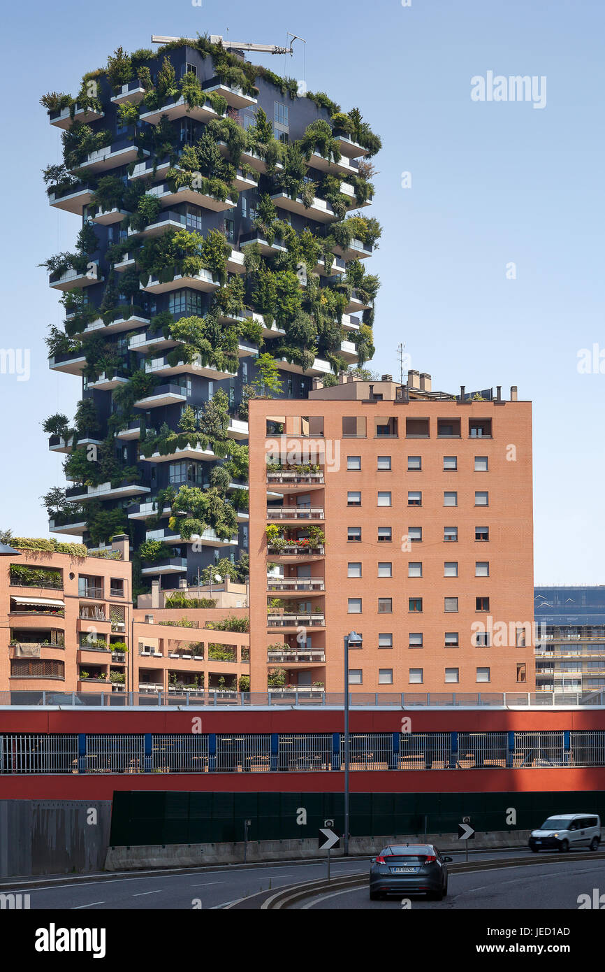 Milan, Italy - June 11, 2017: The famous Vertical forest tower ...
